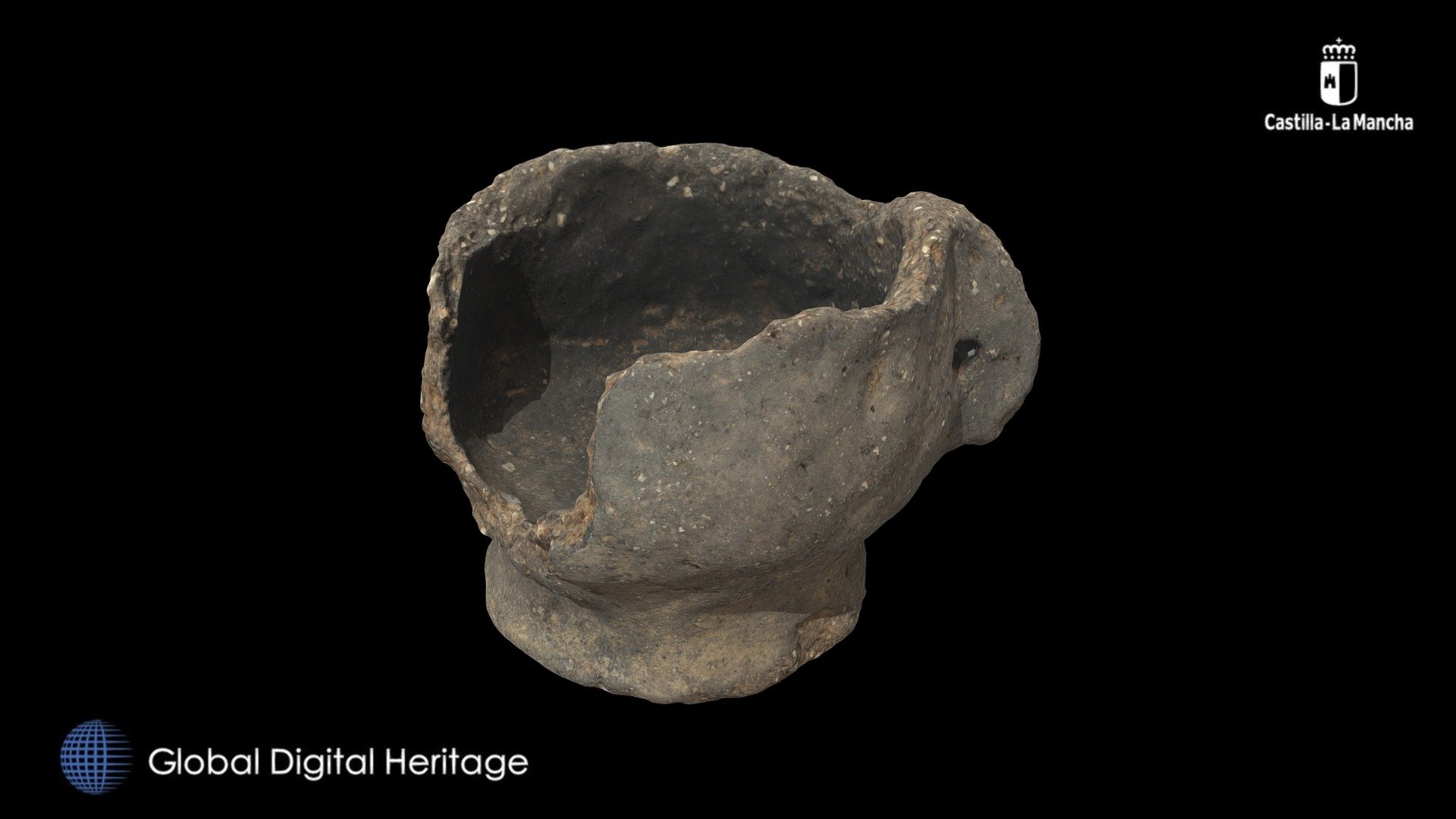 Ceramic crucible, Cerro de las Cabezas - Download Free 3D model by Global Digital Heritage and ...