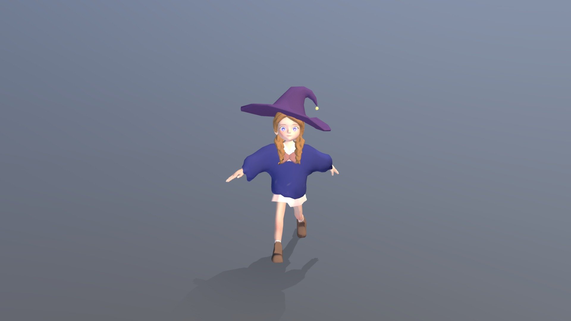 Little witch 3d model game - Download Free 3D model by tanhle [ef764ad ...