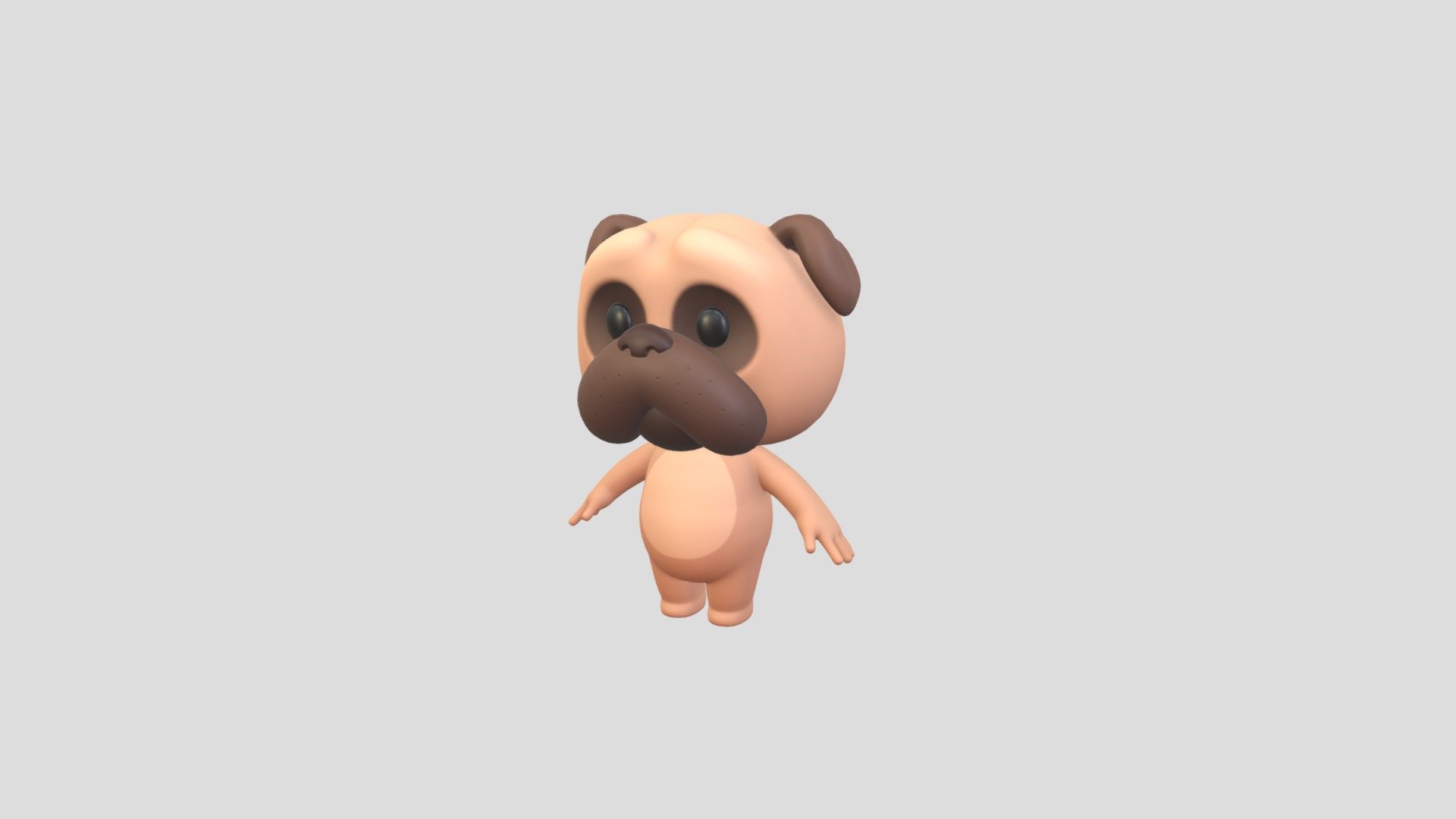 Character191 Pug - Buy Royalty Free 3D model by BaluCG [ef775e8 ...
