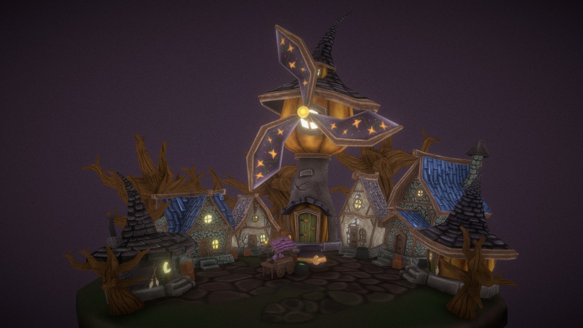 Halloween Village - 3D model by JessSwynn [ef77657] - Sketchfab