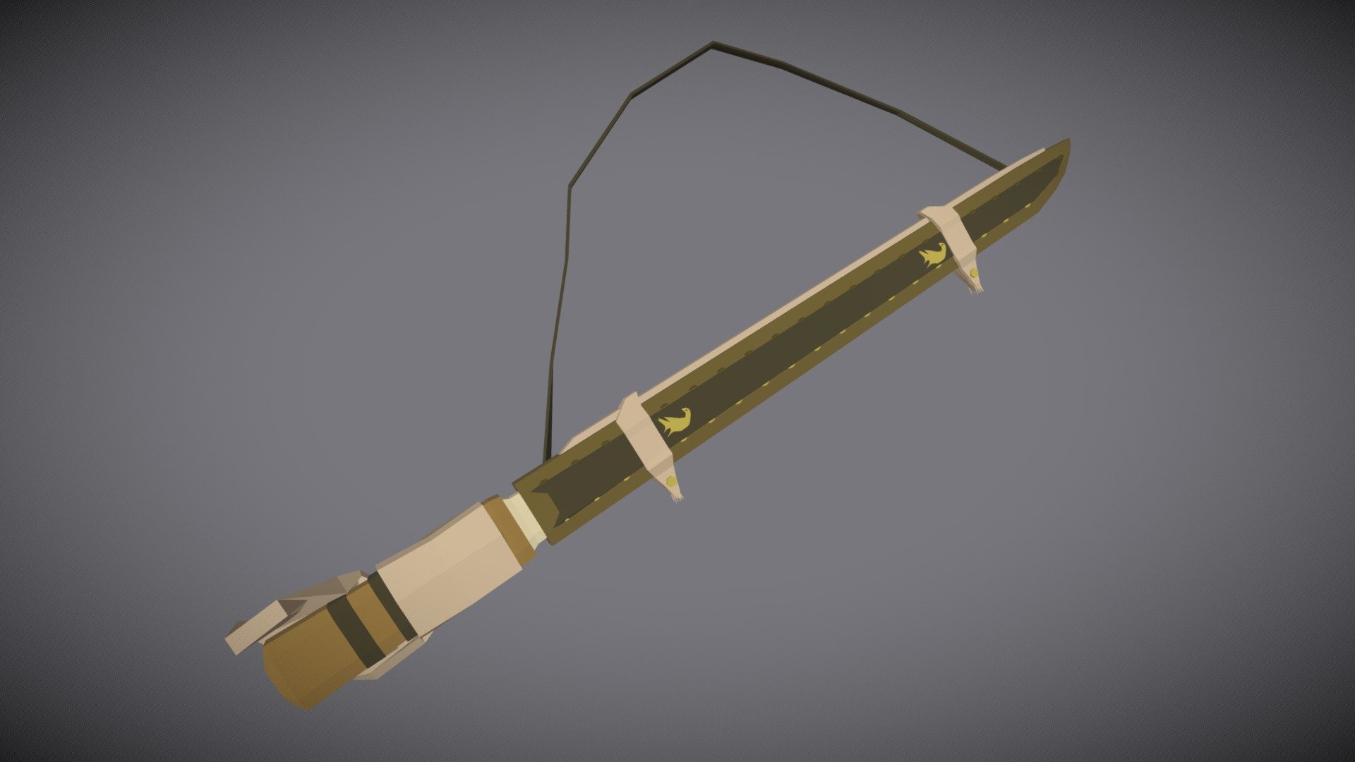 Low-Poly Jungle Machete holster - 3D model by ACE7827 [ef7bf2b] - Sketchfab