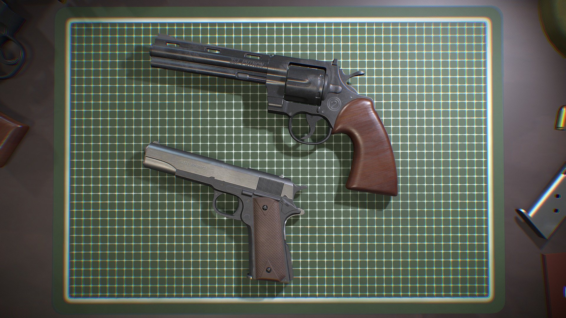 Cold war Pistols - Buy Royalty Free 3D model by Foxx Assets ...