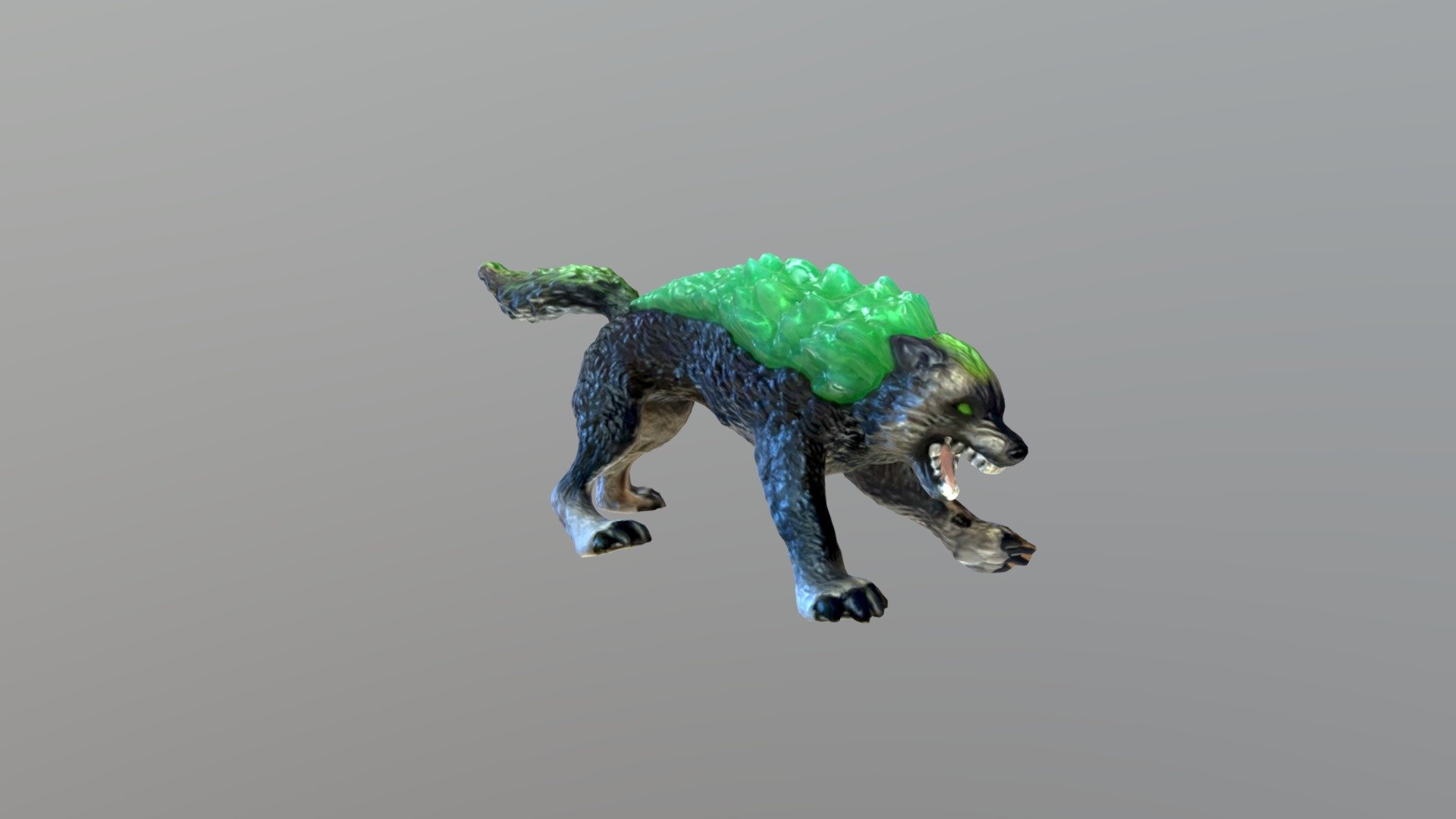 Emerald Spine Wolf Fantasy Creature Model - Buy Royalty Free 3D model ...