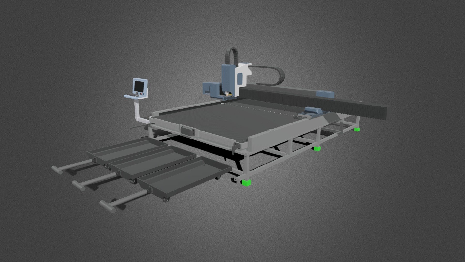 Laser Cutting Machine - 3D model by 3DArtvividMotion Artist (@Pravin ...