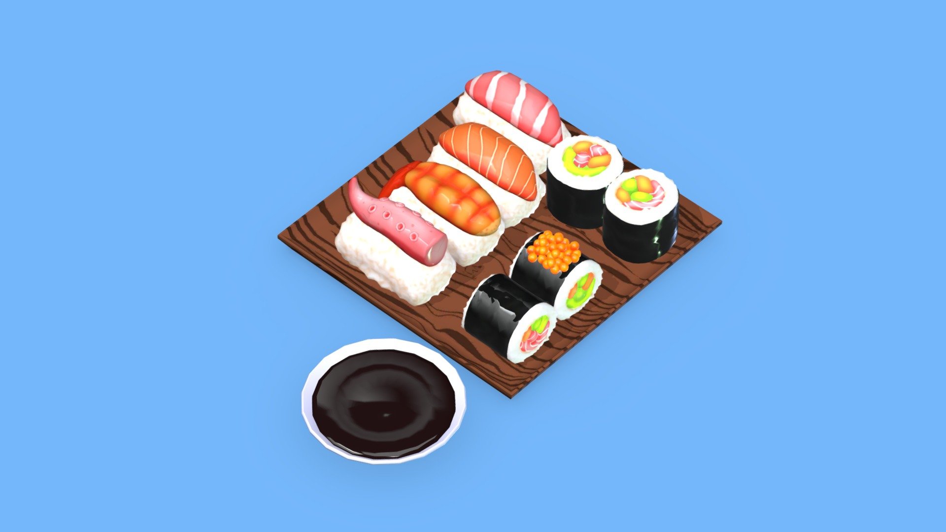 Stylized Sushi set - Download Free 3D model by Tomato Owl (@tomato_owl ...
