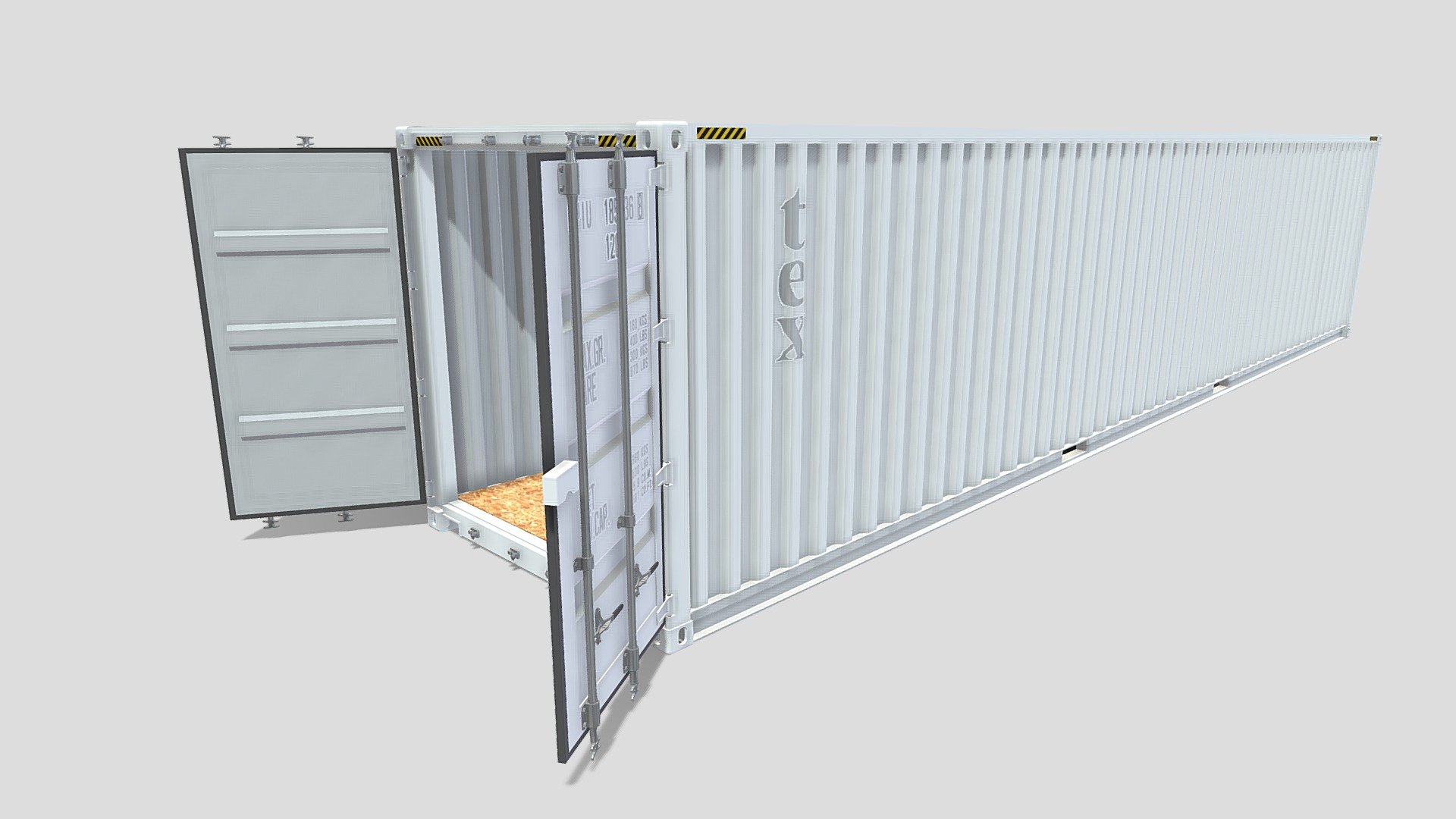 40ft Shipping Container Tex v2 - Buy Royalty Free 3D model by ...