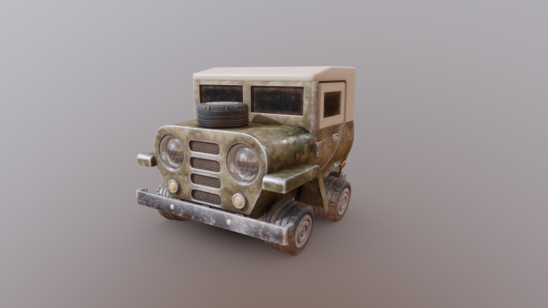Weekly Modelling #1 - Jeep Cartoon - 3D model by Leandro Calazans ...