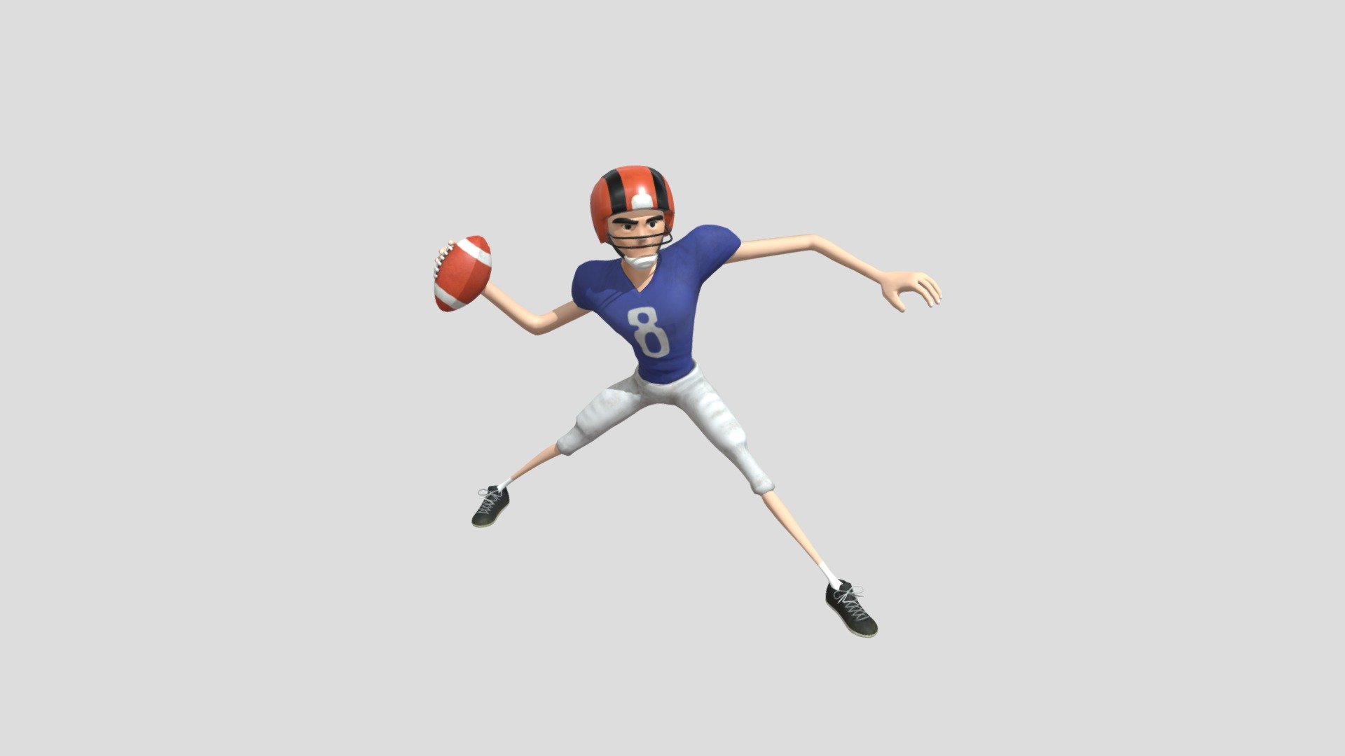 Football Player In Uniform - Download Free 3D model by ...