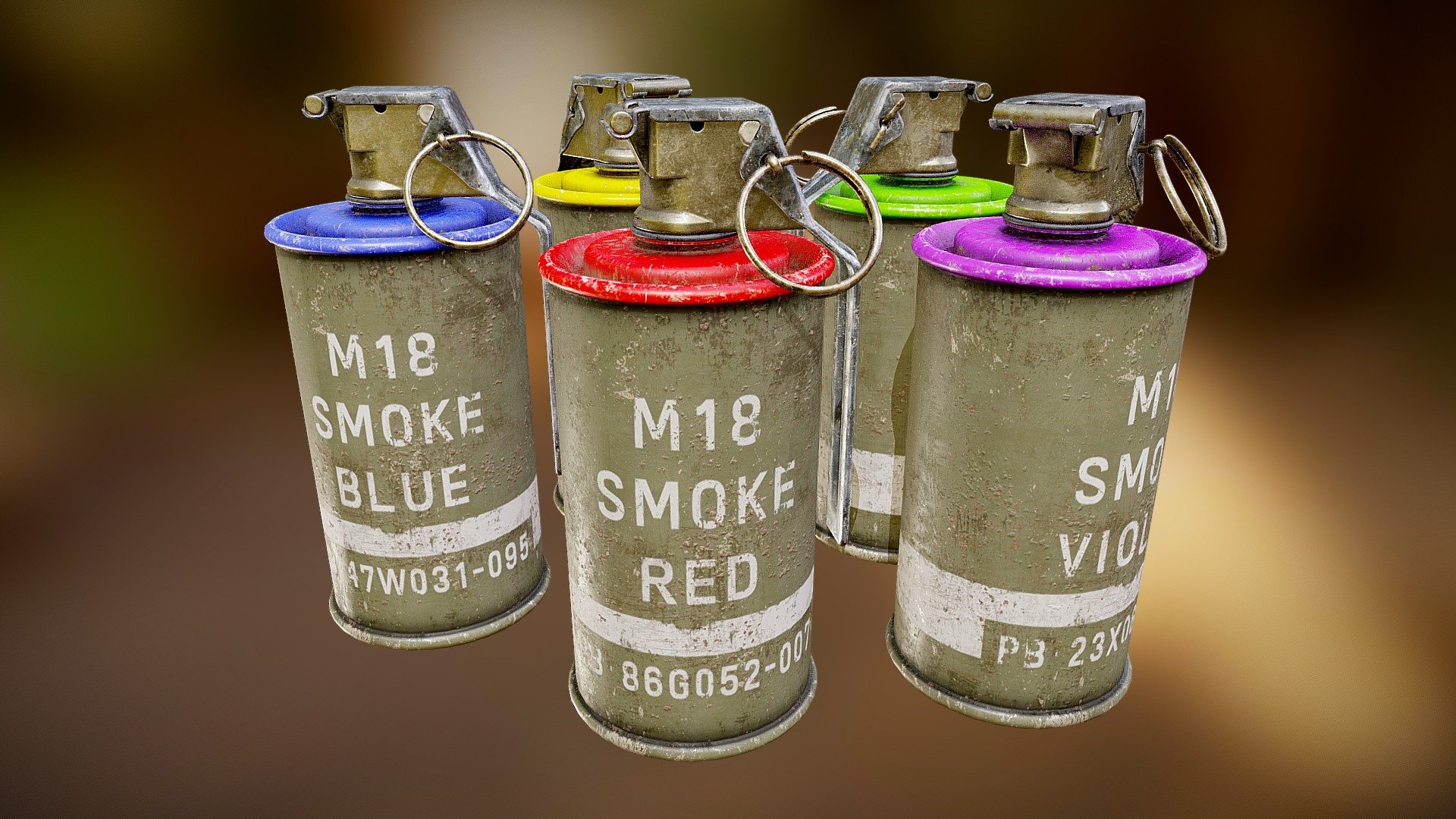 M18 Smoke Grenade Assortment - Buy Royalty Free 3D model by taber.noble ...