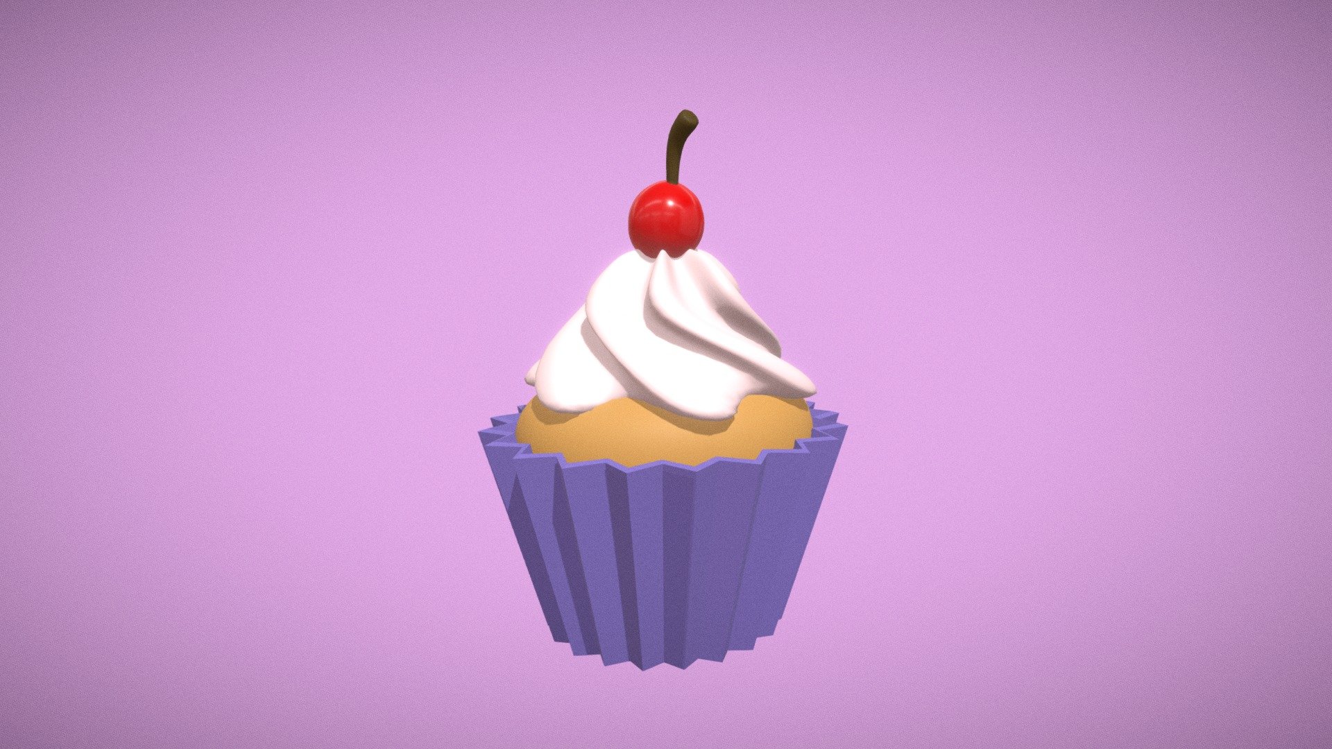 cupcake - Download Free 3D model by Leena_Hamayel [ef82442] - Sketchfab