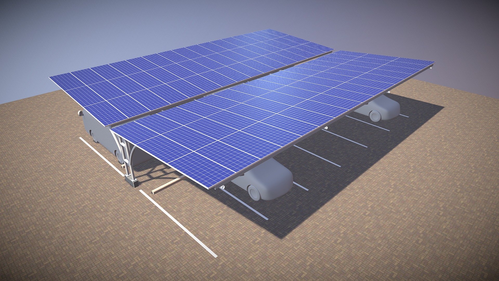 Solar carport 24u03 - Buy Royalty Free 3D model by Jinda (@jindaarch ...