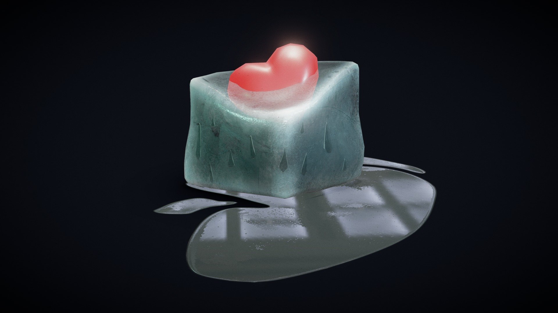 Heart in Ice - Download Free 3D model by XimovsYZ (@ximovsstudio ...