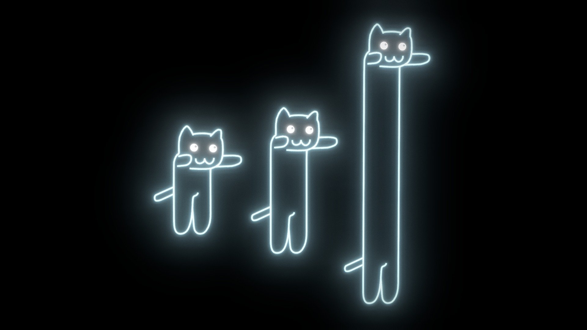 Loooong cat neon [EXPANDABLE, FREE] - Download Free 3D model by ...