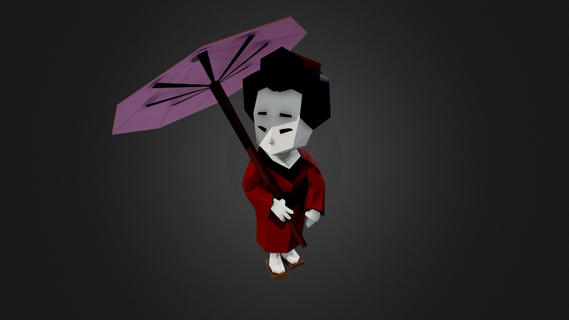 Geisha - 3D model by ExparG [ef88448] - Sketchfab