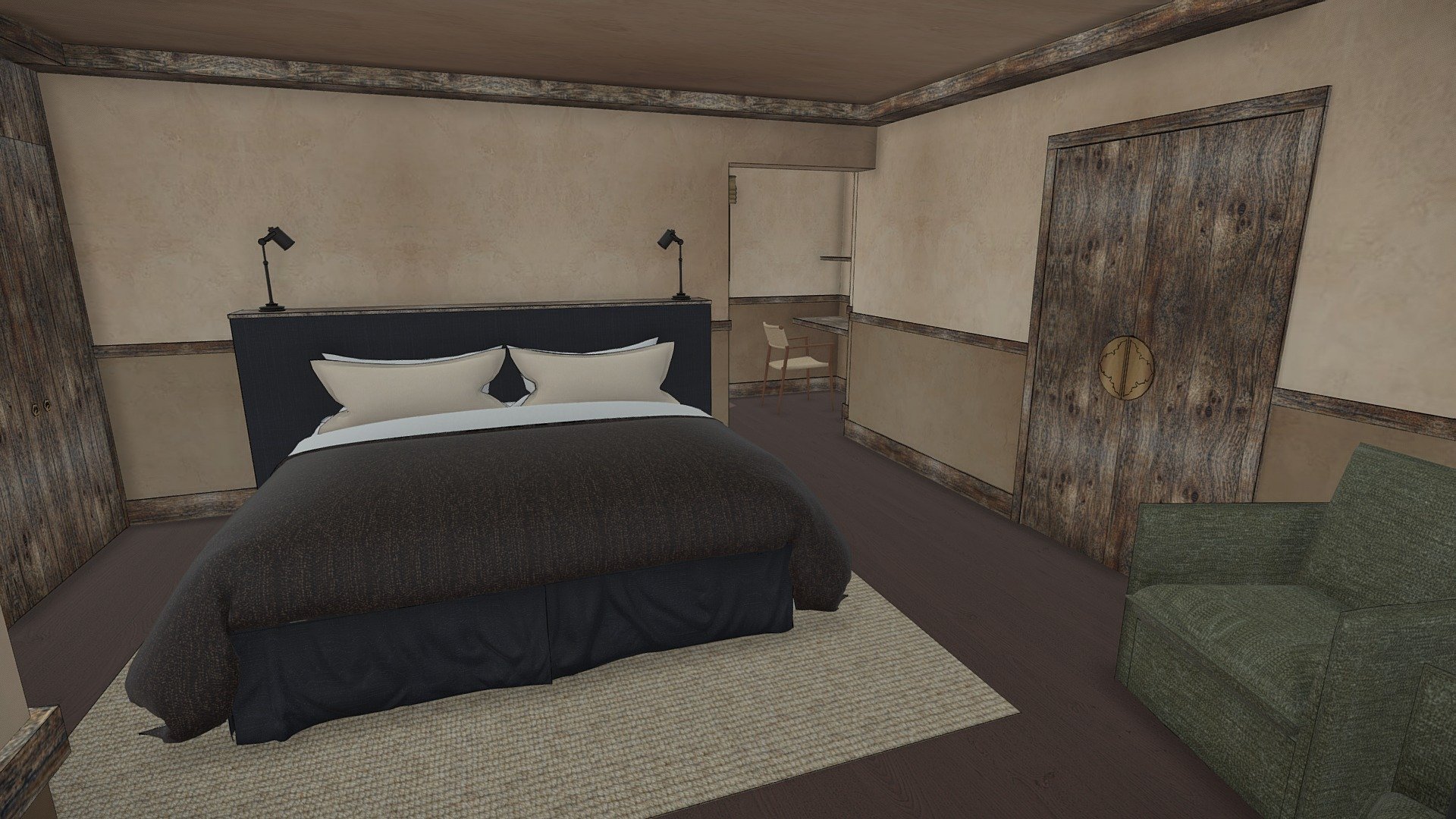 Guest room 03 - 3D model by kpozdyreva [ef8dbf2] - Sketchfab