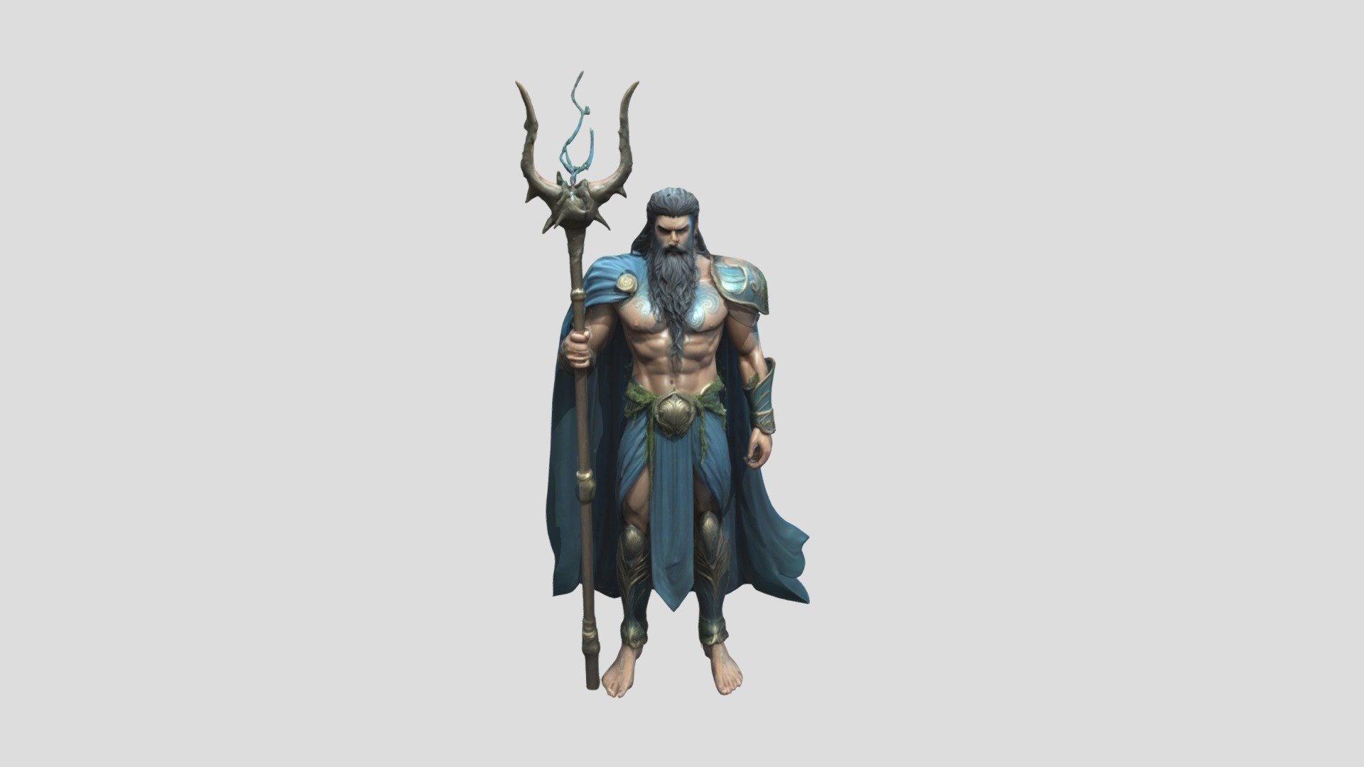 Photorealistic concept art of Poseidon - Download Free 3D model by ...