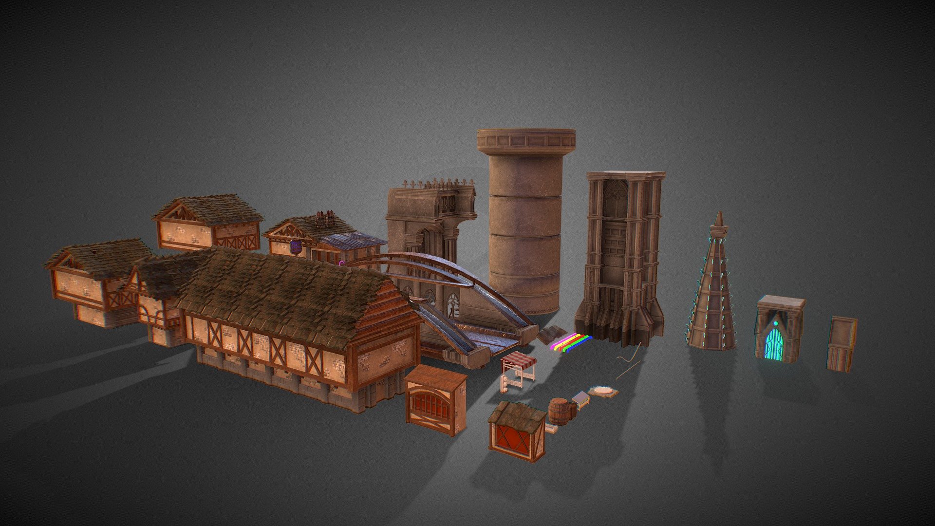 Midieval Kitbash - 3D model by michael_grodkowski [ef8ecc9] - Sketchfab