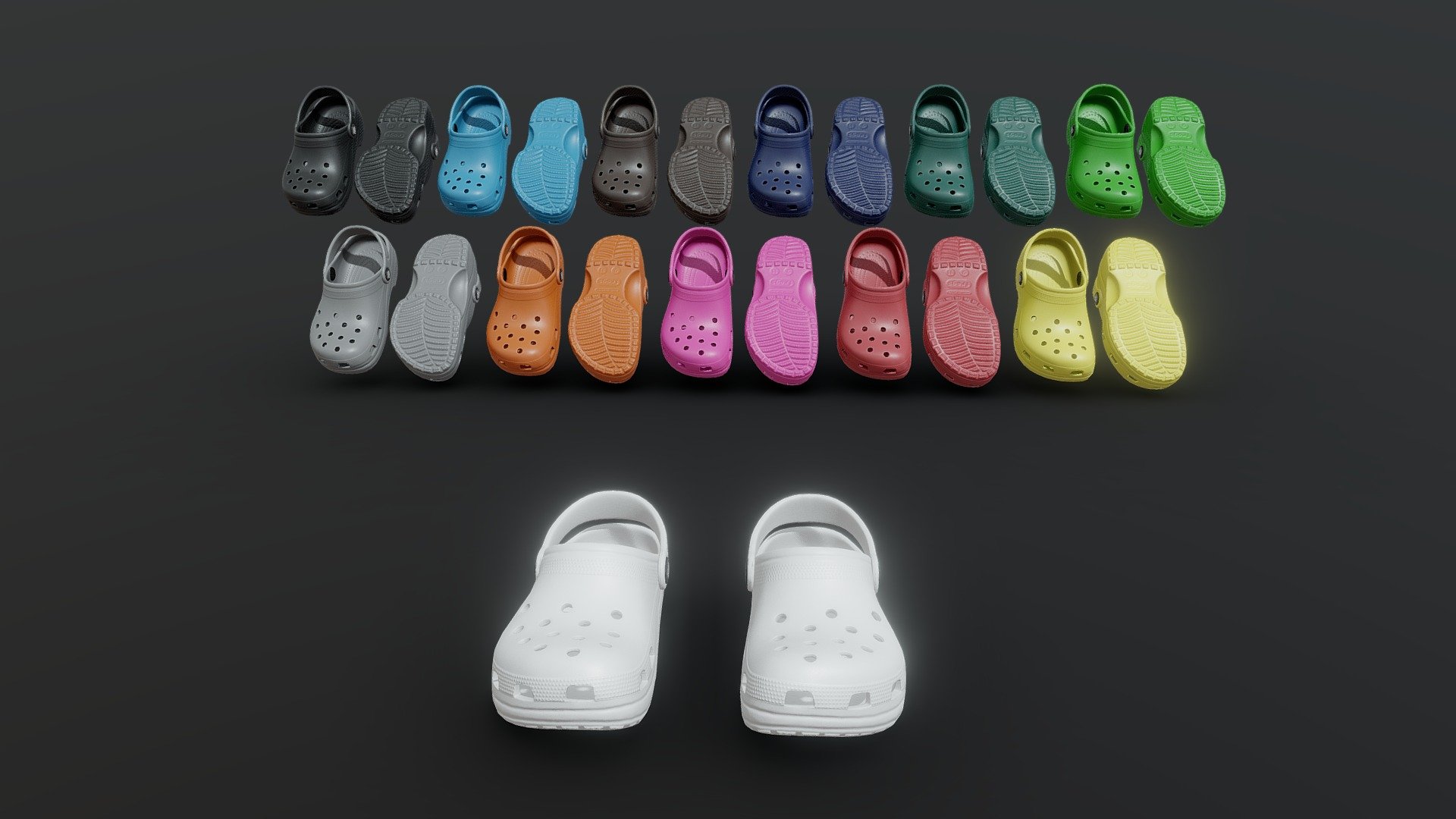 Classic crocs type shoes - 3D model by Aartee [ef90cbc] - Sketchfab