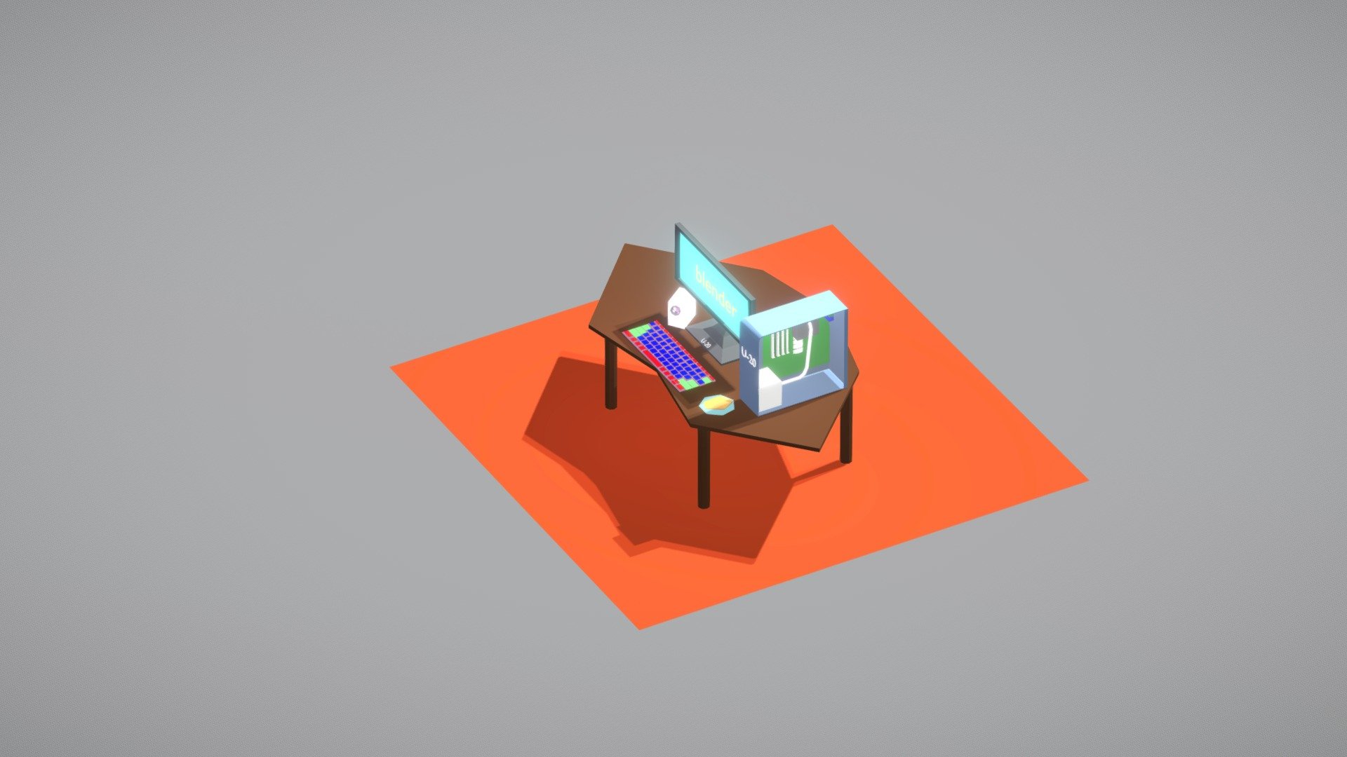 Low Poly Key Board - 3D model by OmegaU20 (@U20) [ef9cdfd] - Sketchfab