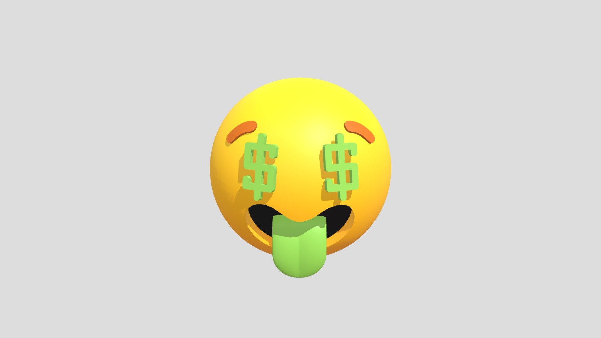 Money Mouth Face - 3D model by tamardower [ef9fe40] - Sketchfab