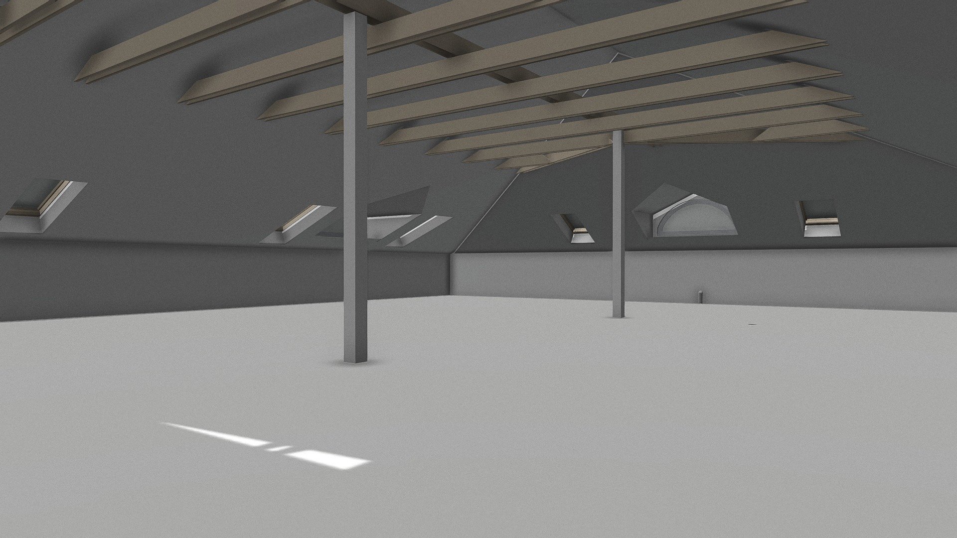 3D model of the attic floor - 3D model by dialogplus [efa2050] - Sketchfab