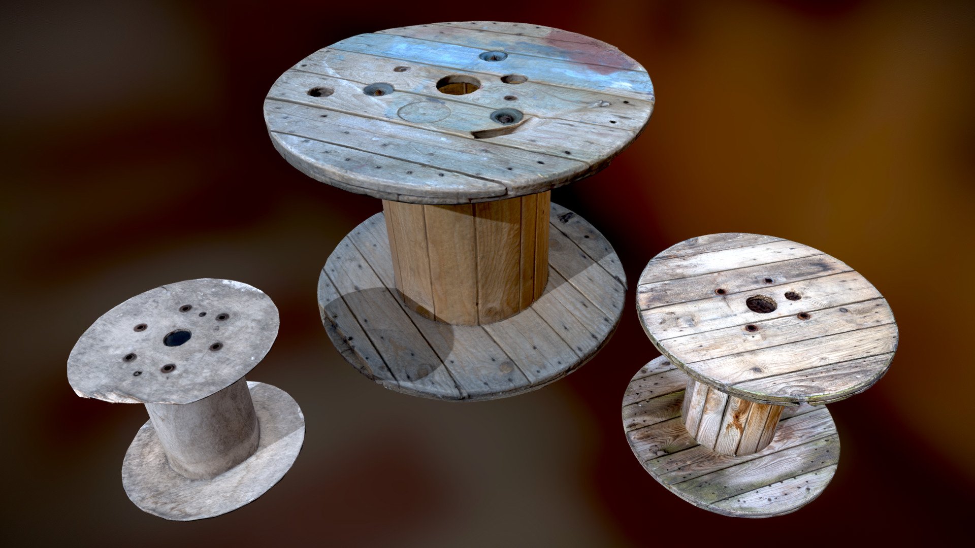 [PACK] Cable Reels / 📷 / Low Poly PBR - Buy Royalty Free 3D model by ...
