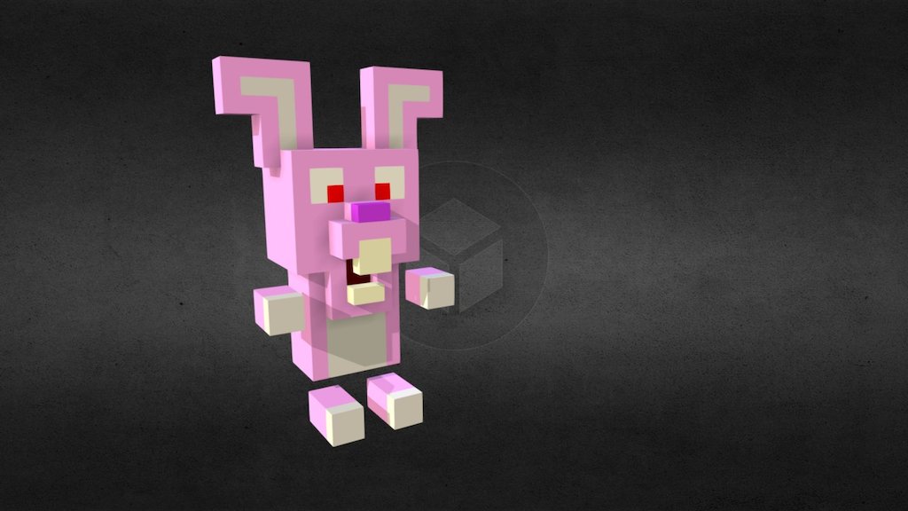 Pink Rabbit - Angry version - 3D model by Stadalf [efa367c] - Sketchfab