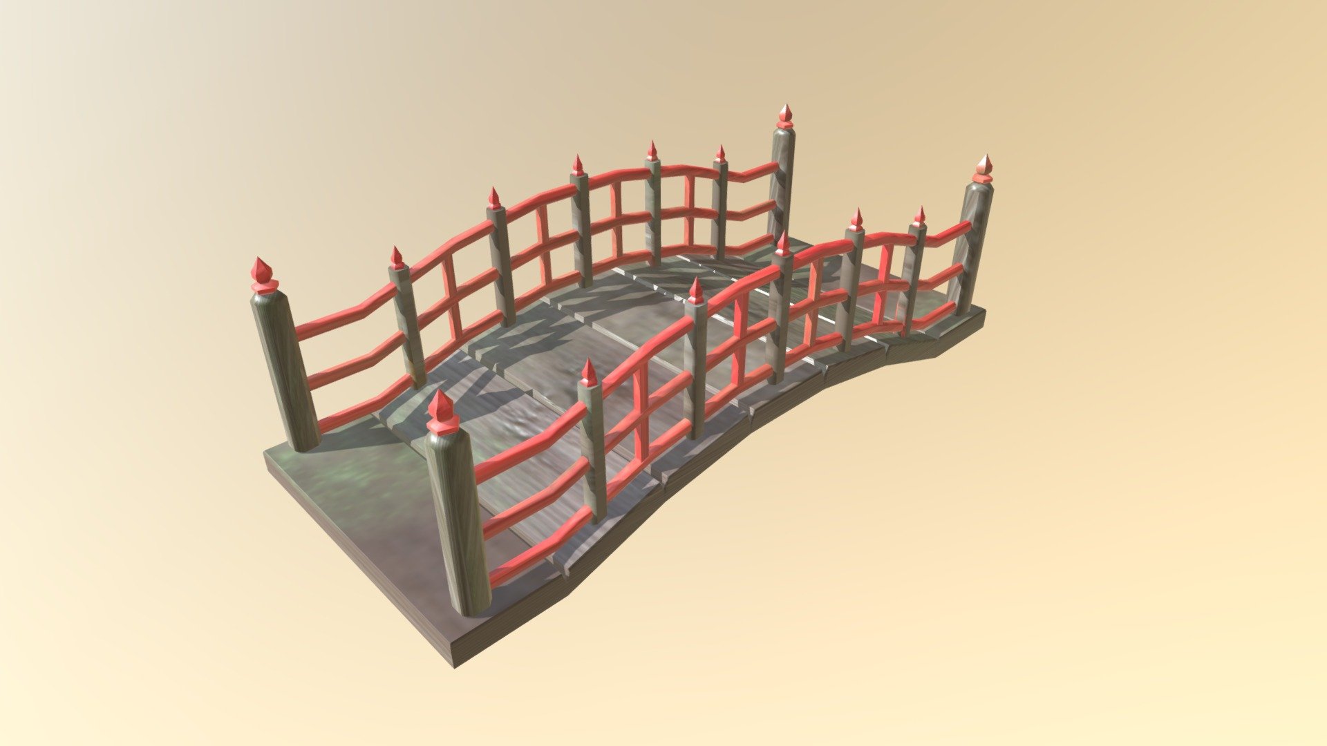 Japanese Bridge - 3D model by Rebekah Yim (@stabgoth) [efa47ae] - Sketchfab