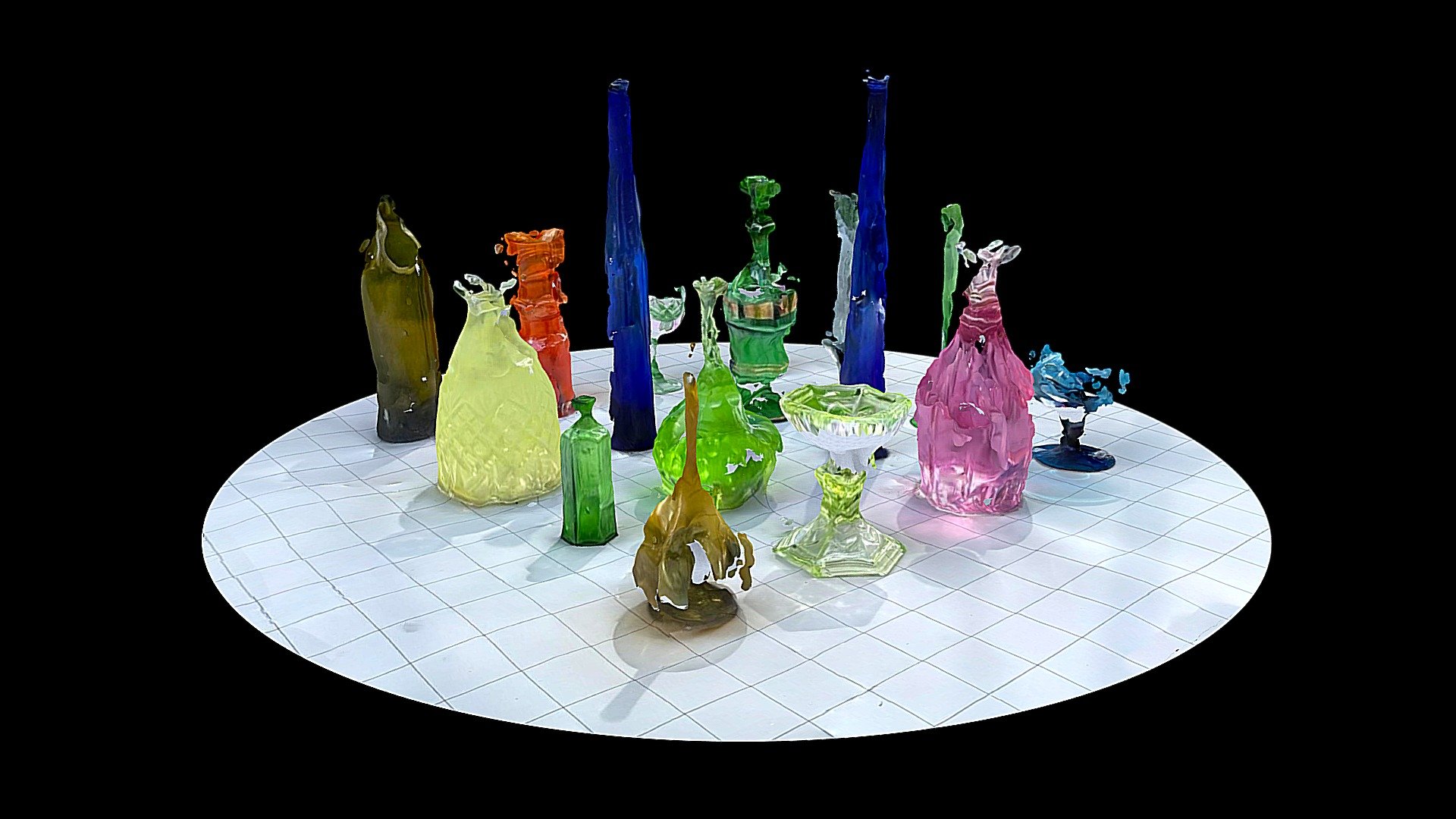 Photogrammetry of coloured glass objects - 3D model by Florian Stephens ...