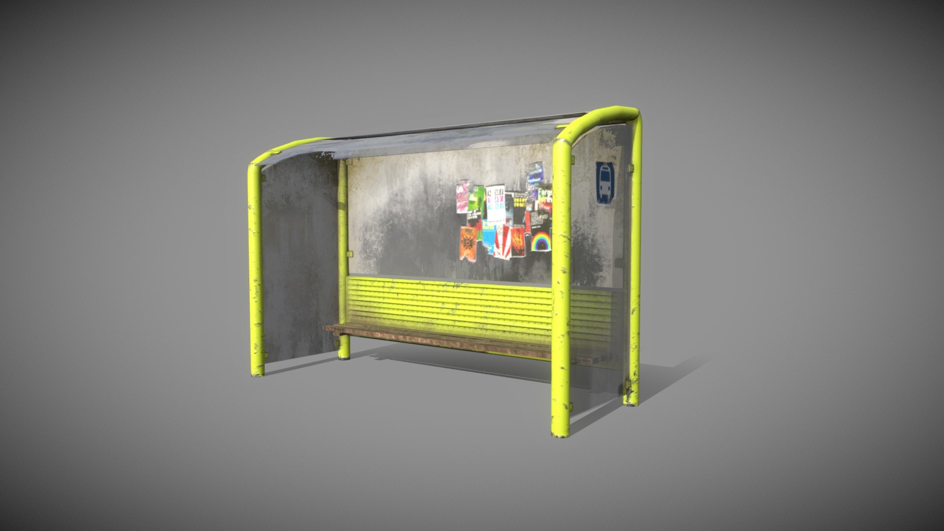 Bus stop - Download Free 3D model by Denys Hroshko (@denyshroshko ...