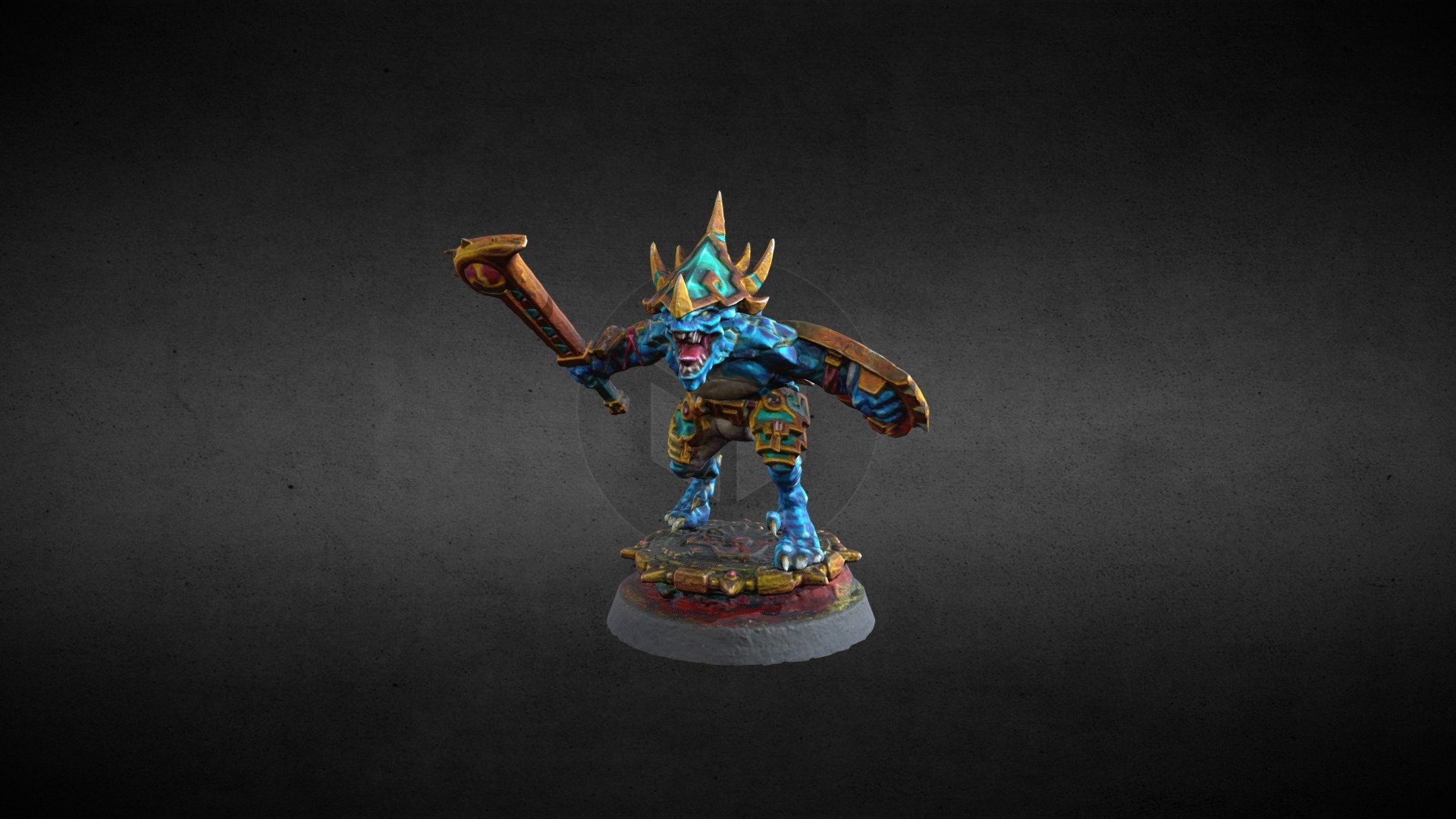 Saurus champion - Warhammer - 3D model by OlhaV [efa6497] - Sketchfab