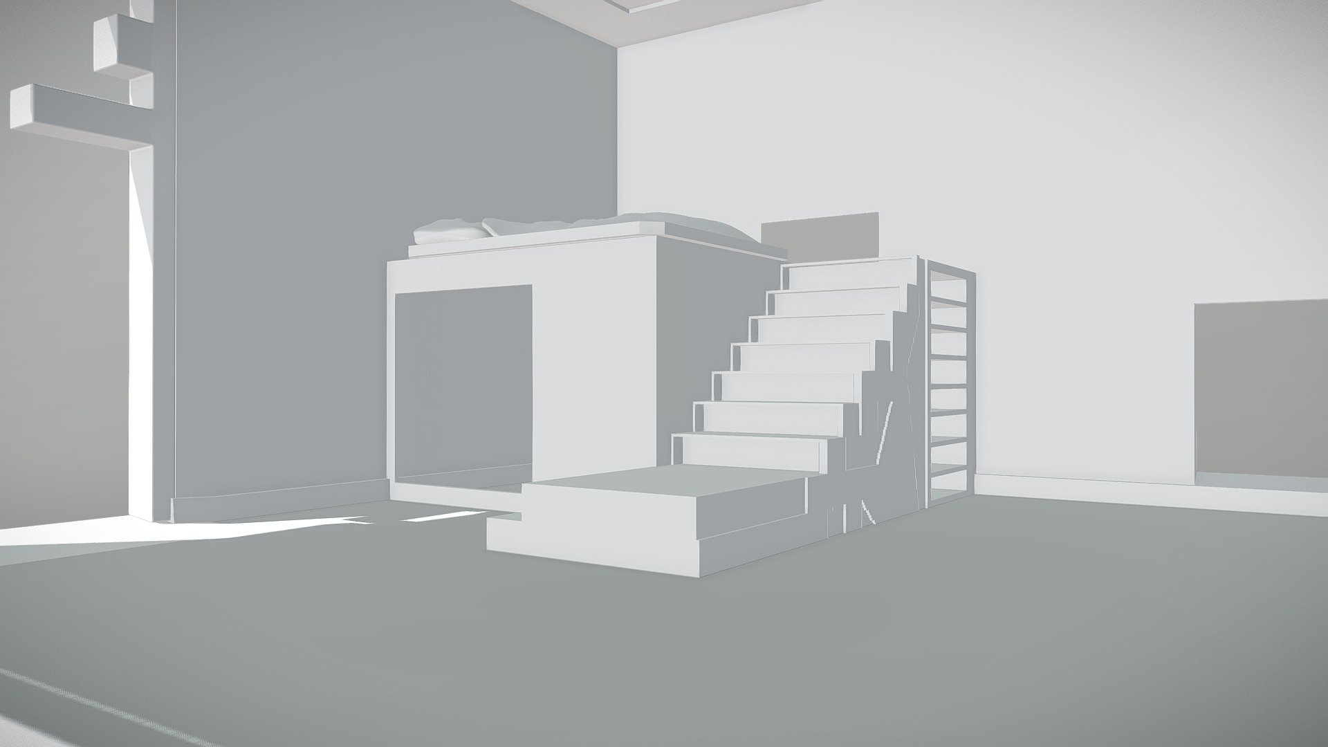 portfolio piece, room blockout - 3D model by PIEWOD [efa6d72] - Sketchfab