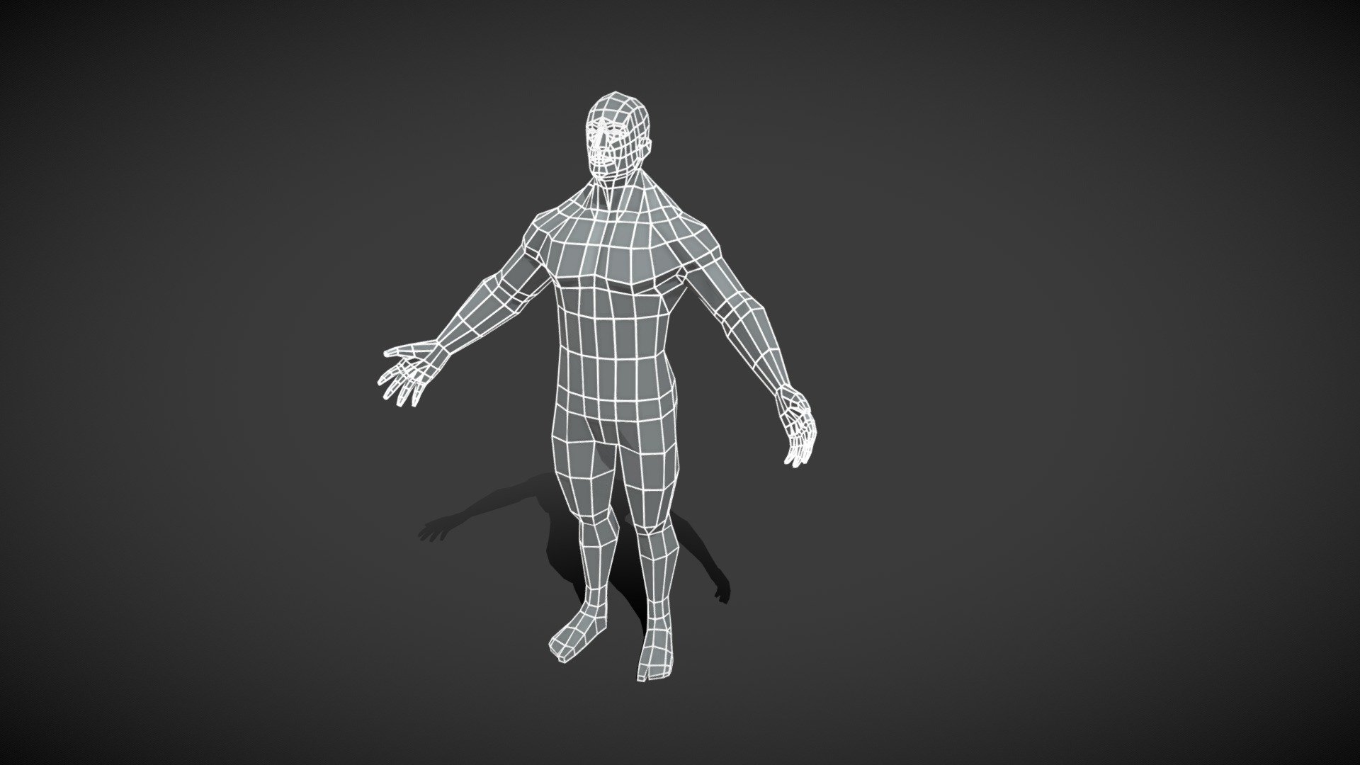 Muscular Male Body Base Mesh 1000 Polygons - Buy Royalty Free 3D model ...