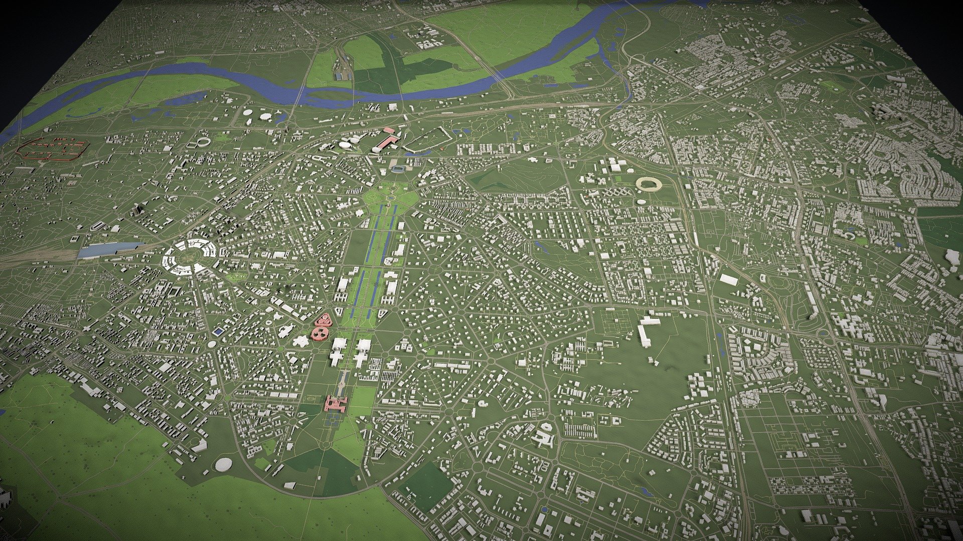 New Delhi India - city and urban - Buy Royalty Free 3D model by Jinda ...