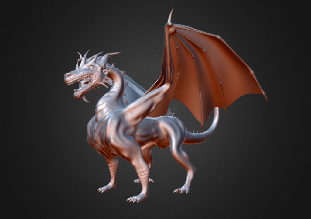 High Poly Dragon - 3D model by LowlyPoly [efac865] - Sketchfab
