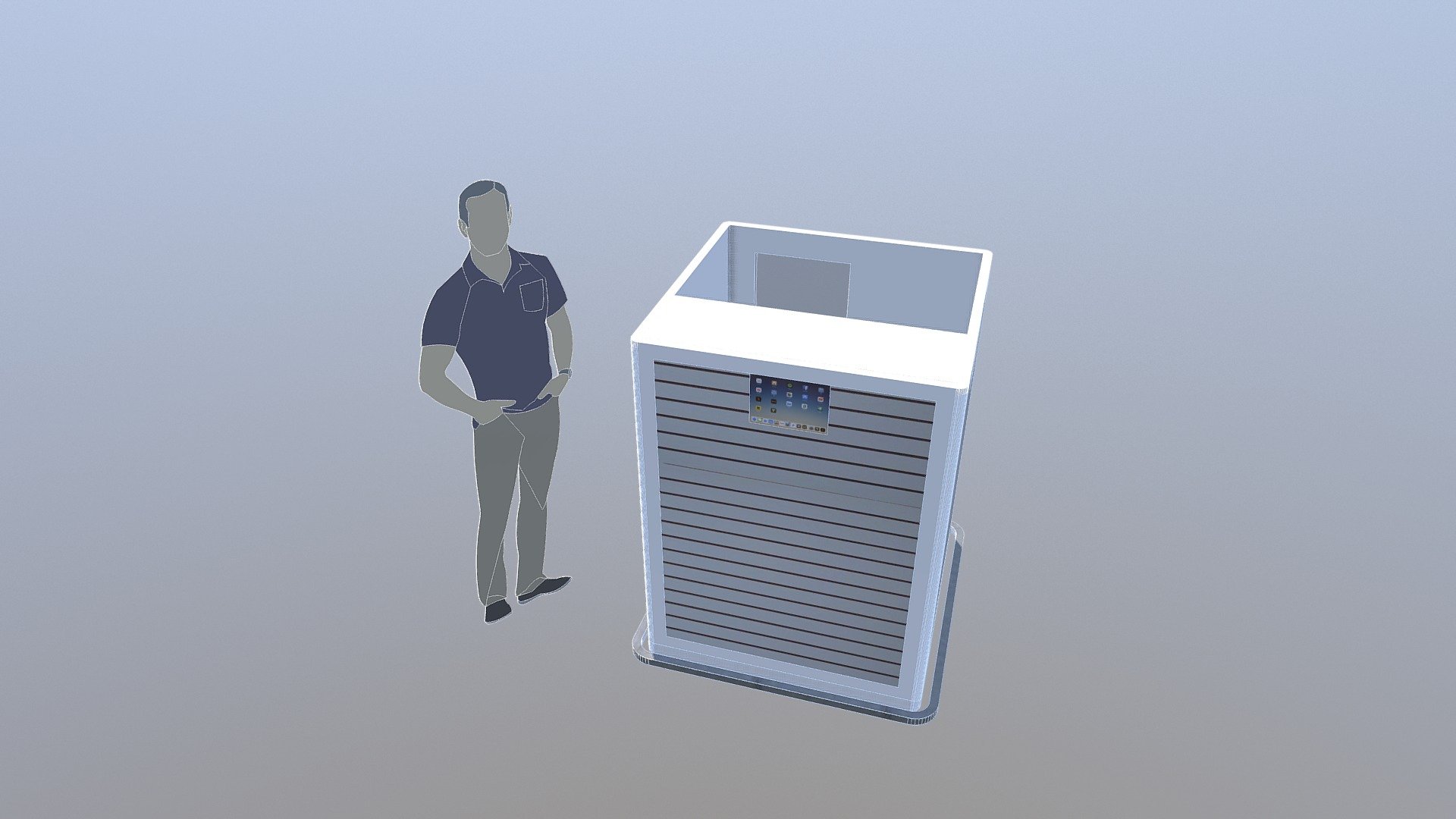 1mx1m Booth - 3D model by MerlinDigital [efacff6] - Sketchfab