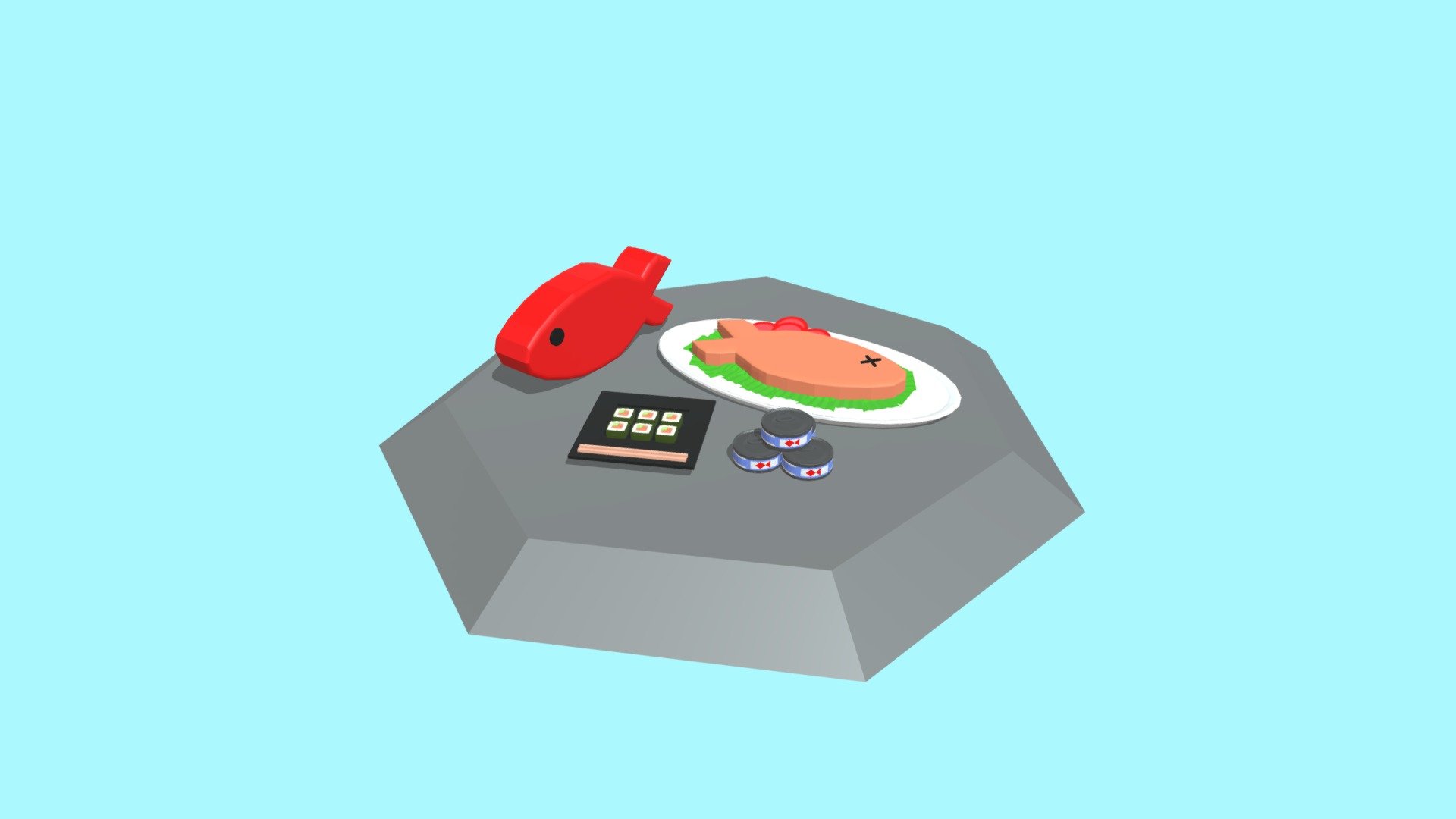 Fish Related Props - Download Free 3D model by Luckster [efadff4 ...