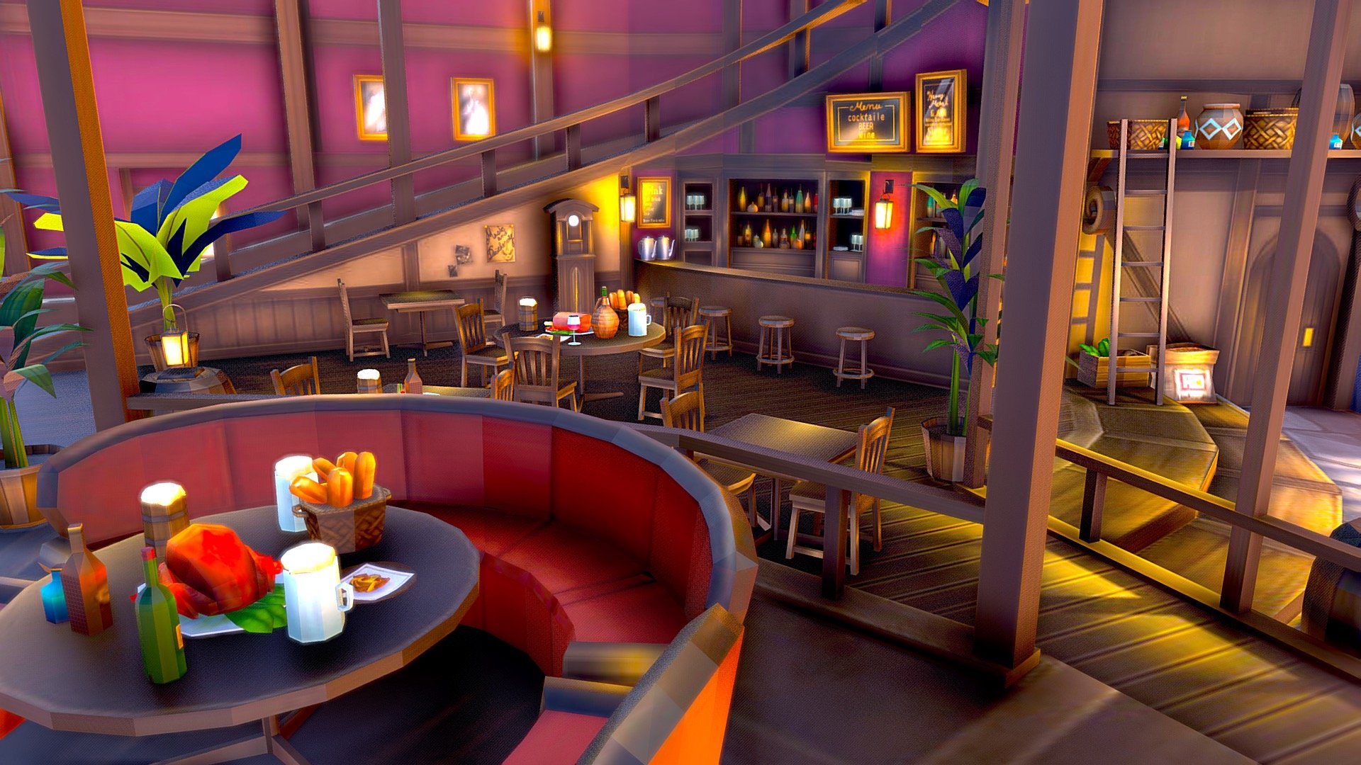 Hand painted inn - Download Free 3D model by Pasha (@Pasha.) [efb215f ...