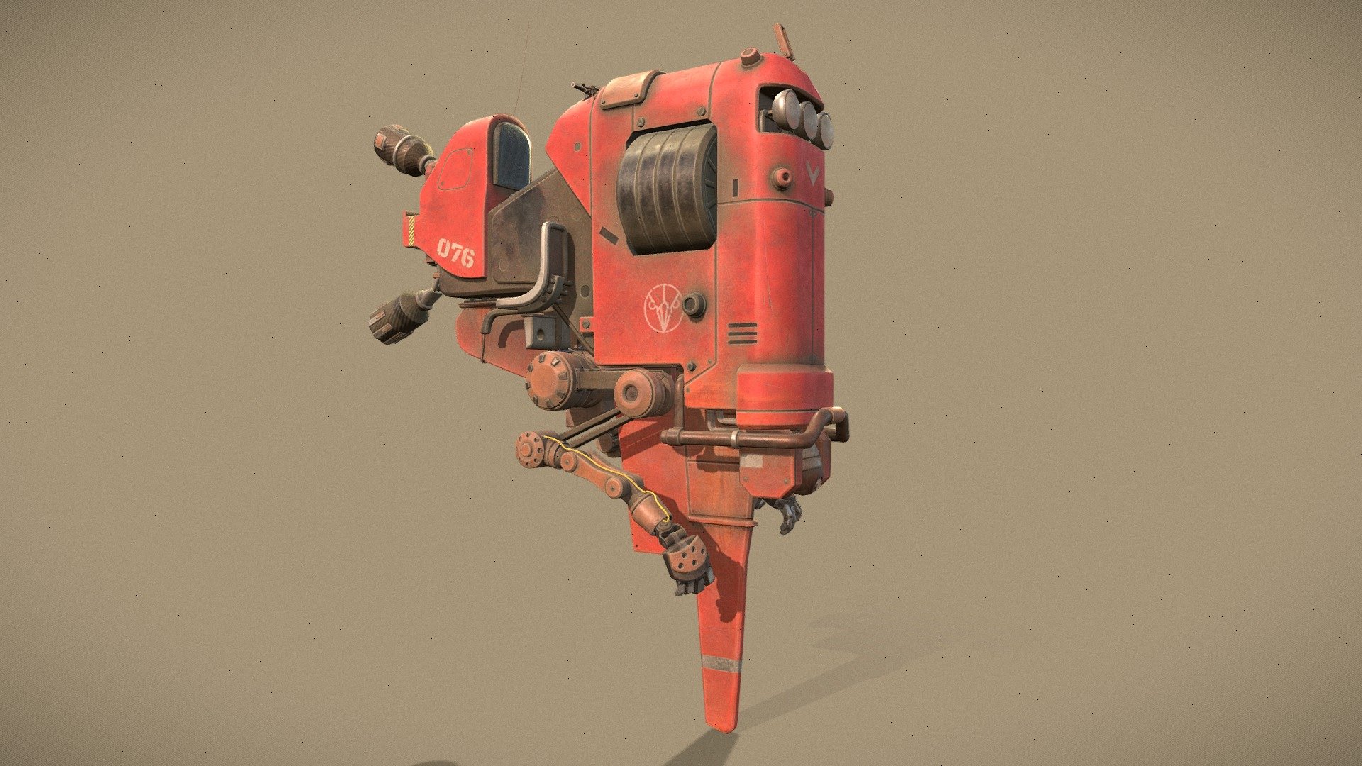 Flying industrial robo bike - 3D model by vegzavr [efb4177] - Sketchfab