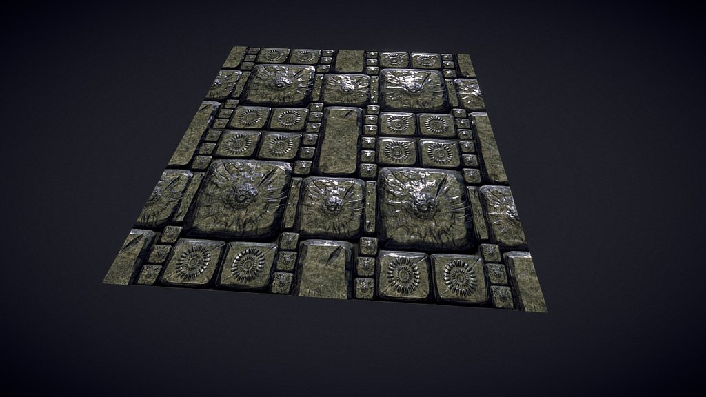 Square Block Walkway - 3D model by Arlen De Cambre (@arlendecambre ...