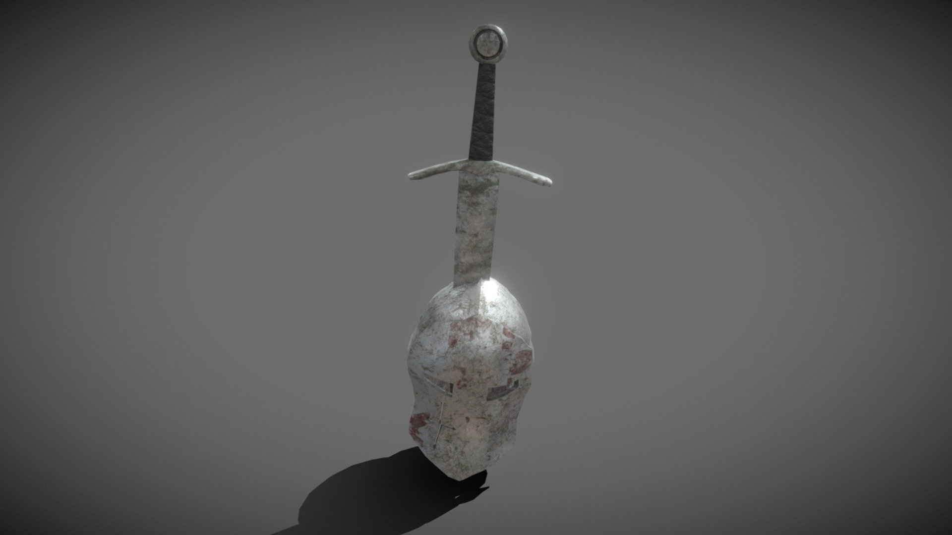 Knights Helmet Destroyed - 3D model by HarlWise [efb549a] - Sketchfab