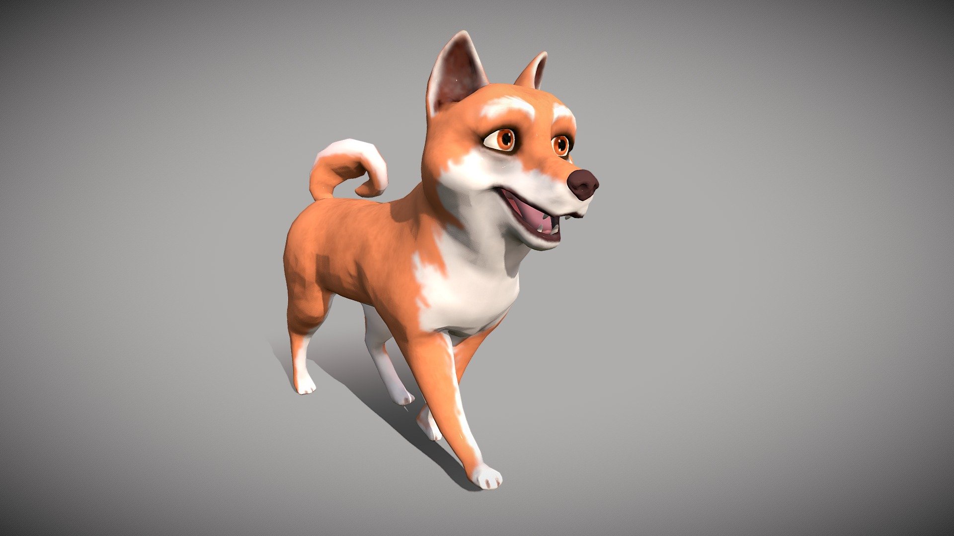 Cartoon Akita Inu - Buy Royalty Free 3D model by 3DAnvil [efb605d ...