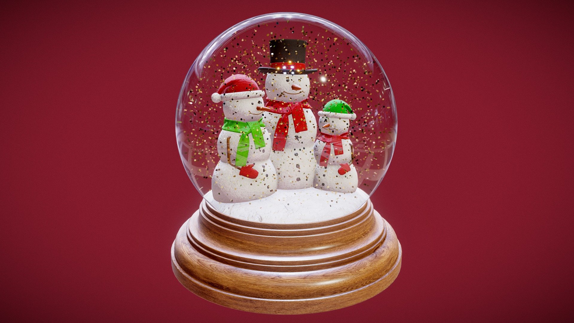 Christmas Snow Globe - Buy Royalty Free 3D model by Slava Izvekov ...