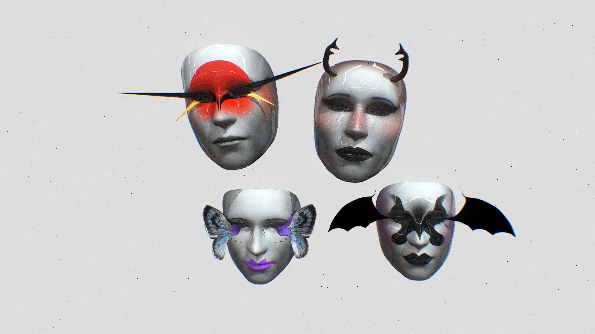 masques - 3D model by The Sun Project (@_thesunproject_studio) [efbbaf5 ...