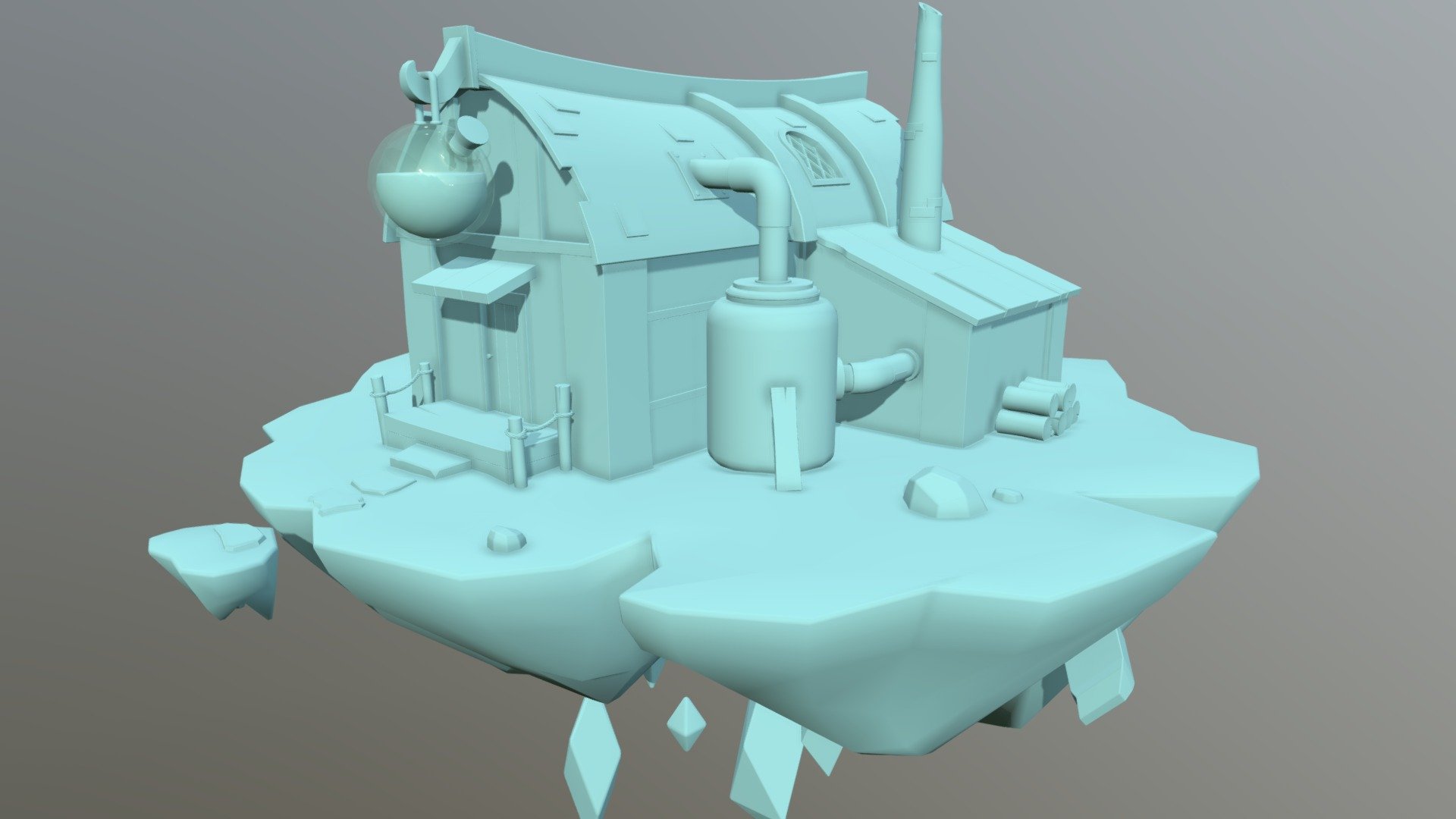 Alchemist Laboratory B - 3D model by SchiaffArt [efbbe3d] - Sketchfab