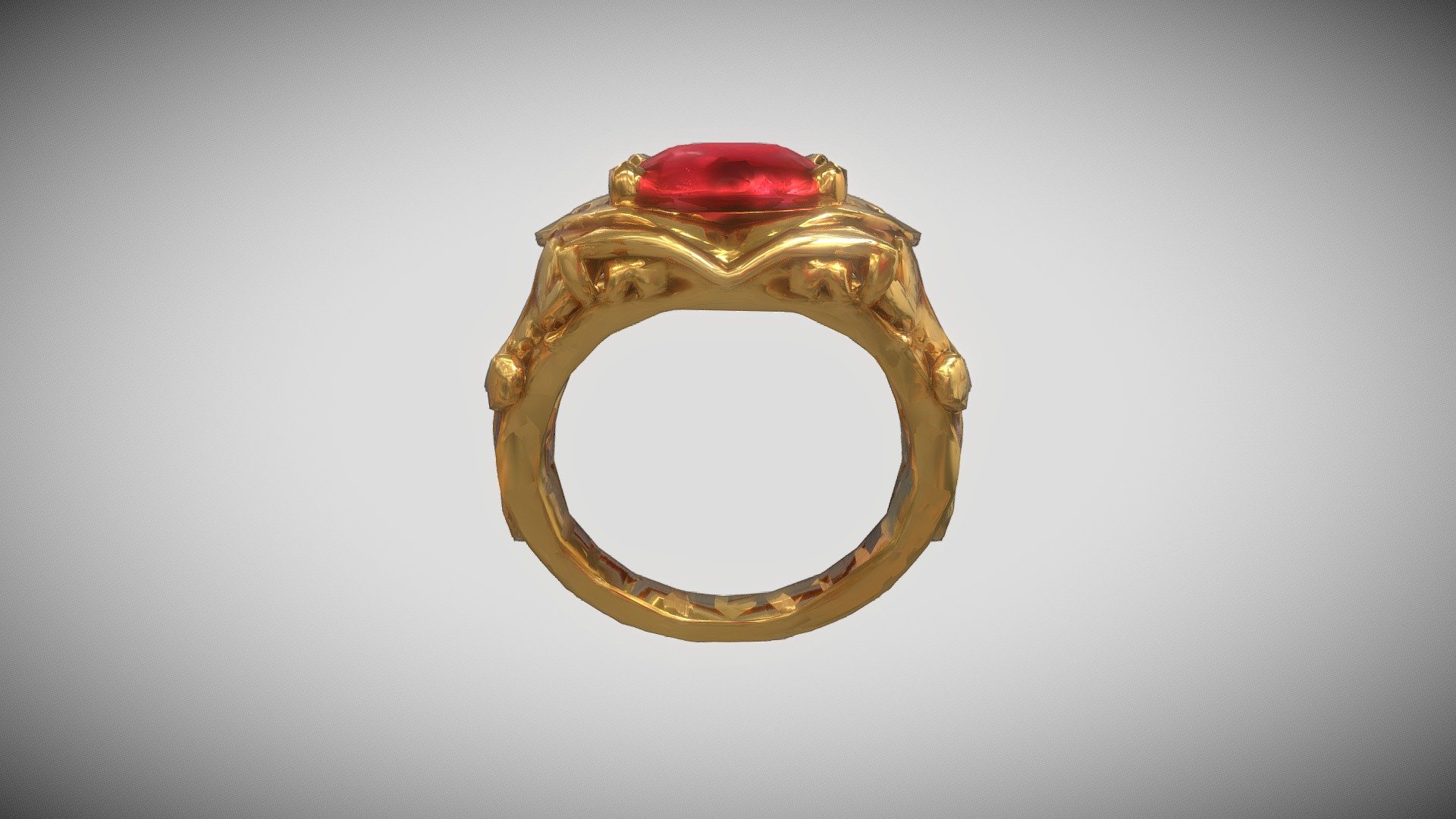 Gold Ring With Ruby Gem - Download Free 3D model by Meltdown Games (@meltdowngames2023) [efc0a86 ...