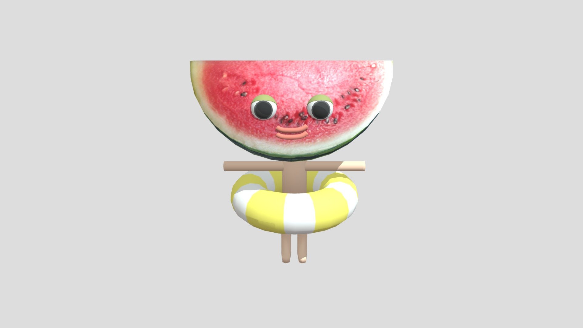watermelon man - 3D model by harutarou [efc0e3e] - Sketchfab