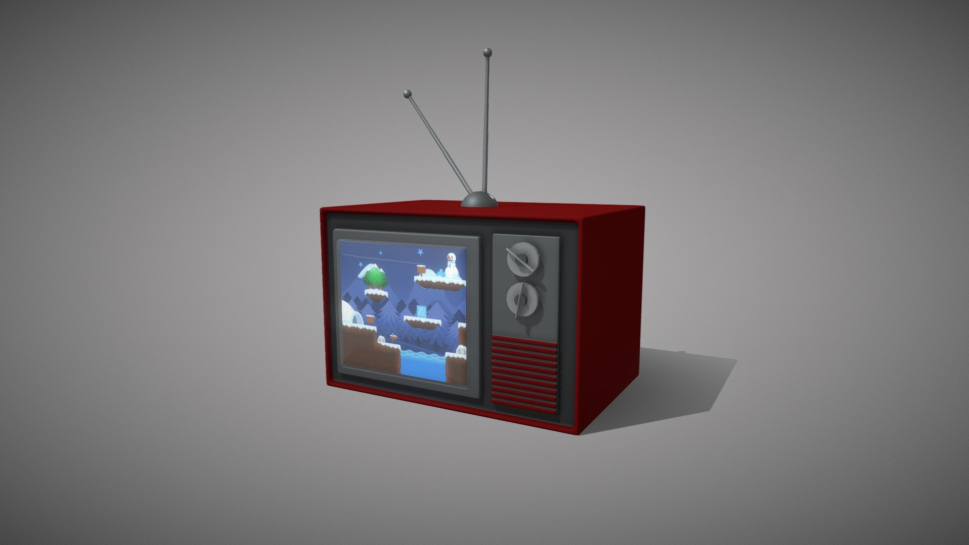 Retro TV - 3D model by Bec (@rebecca.kerr) [efc1148] - Sketchfab
