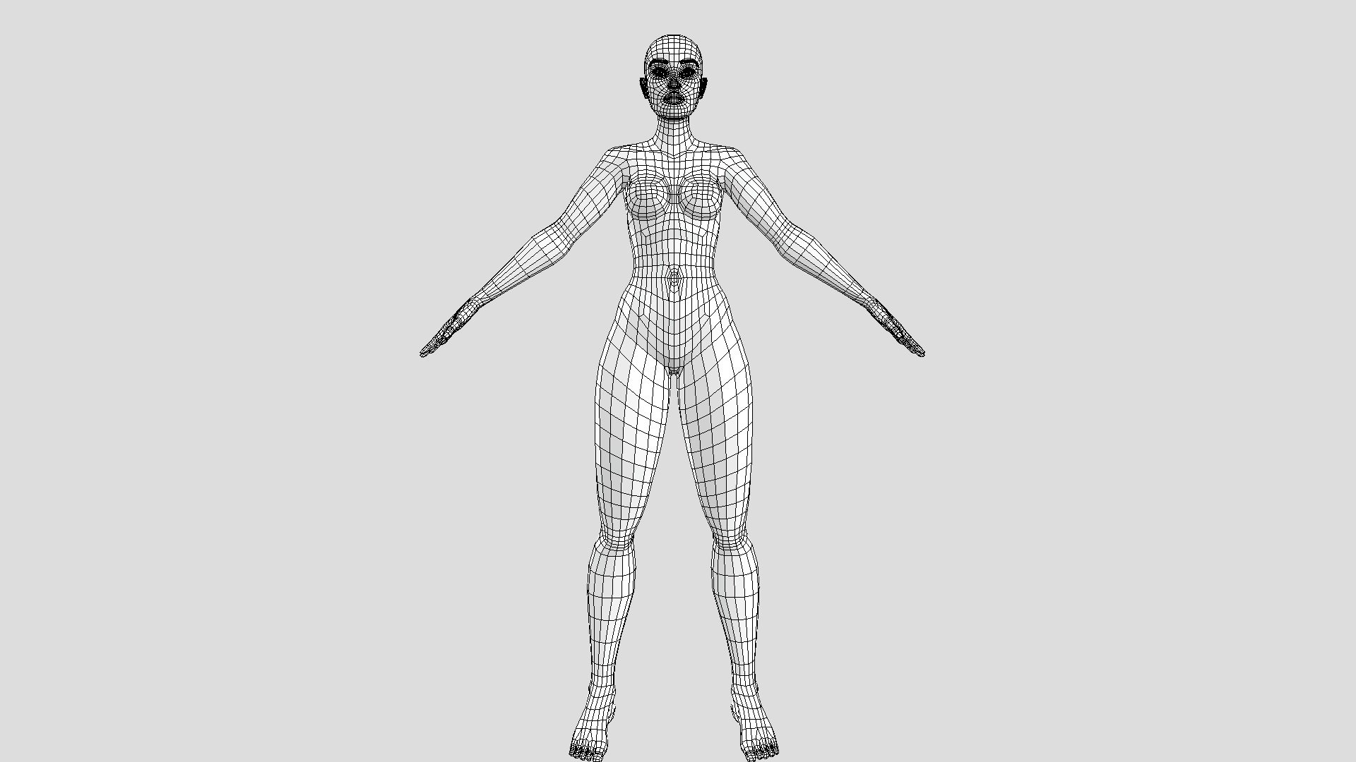 Female base mesh - Download Free 3D model by AK_Krause (@AK_anna ...