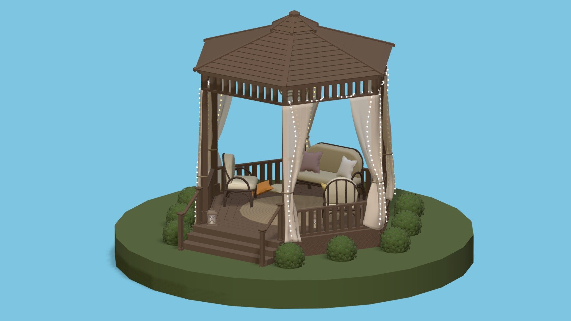 Gazebo - Buy Royalty Free 3D model by ApprenticeRaccoon [efca1d9 ...